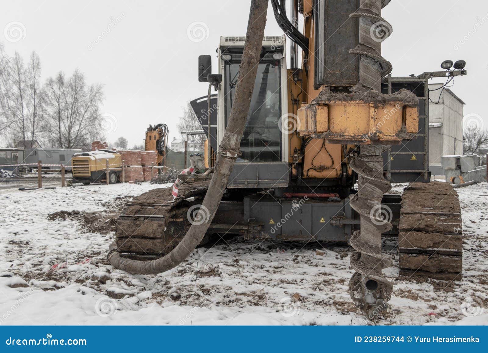 Hydraulic Drilling Rig. the Device of Bored Piles with Casing ...
