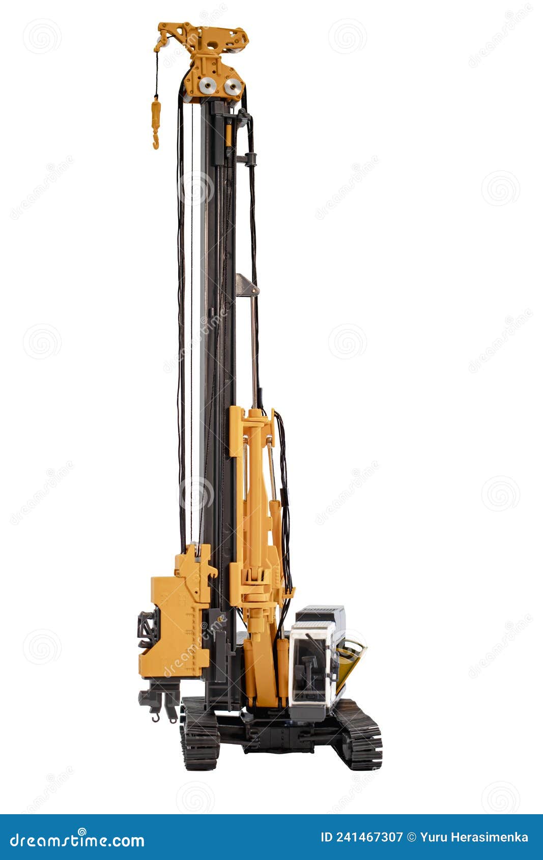Hydraulic Drilling Rig Isolated on White Background. Caterpillar ...