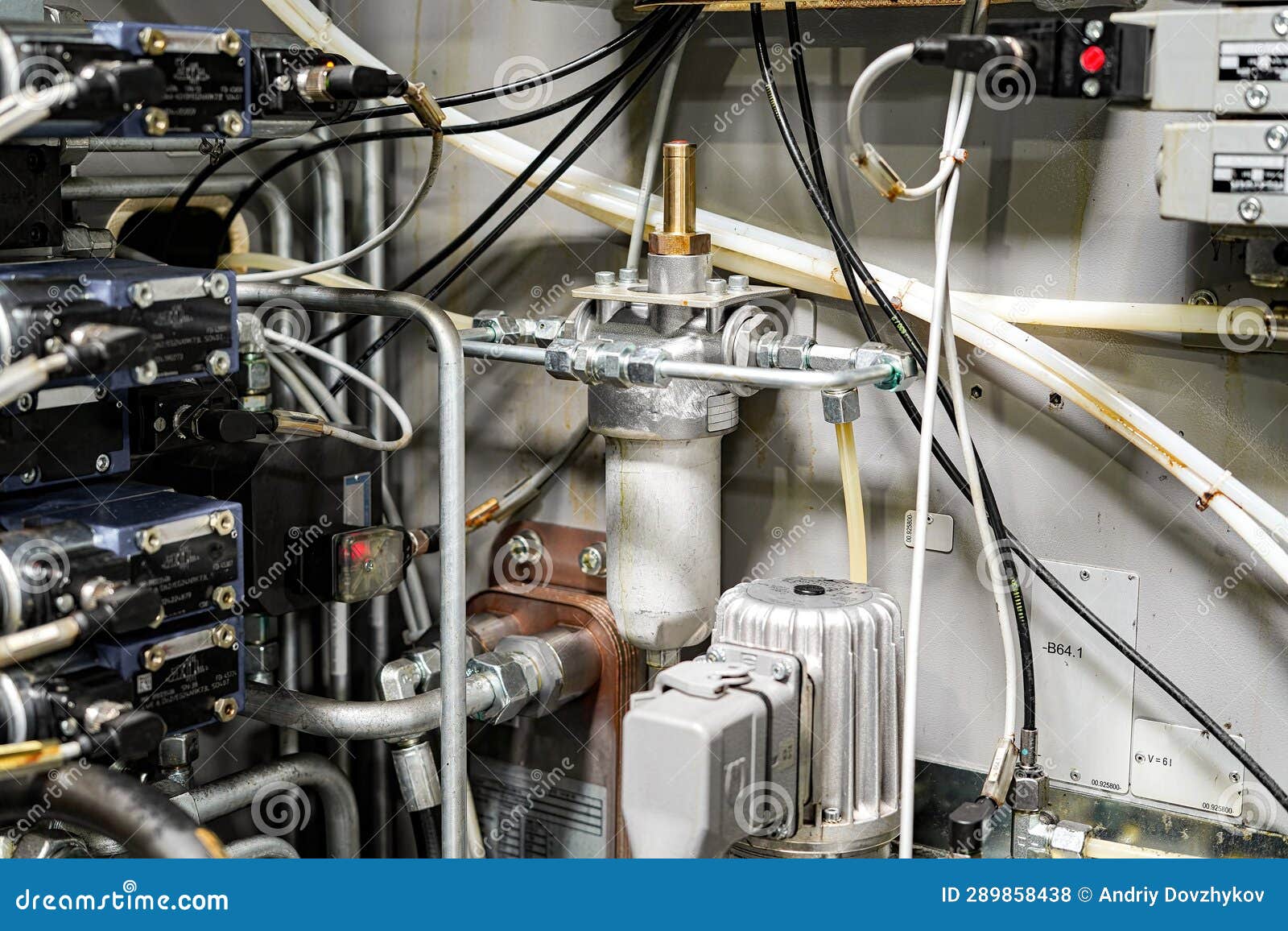 Hydraulic and Electronic Control System on a CNC Milling Machine Stock ...