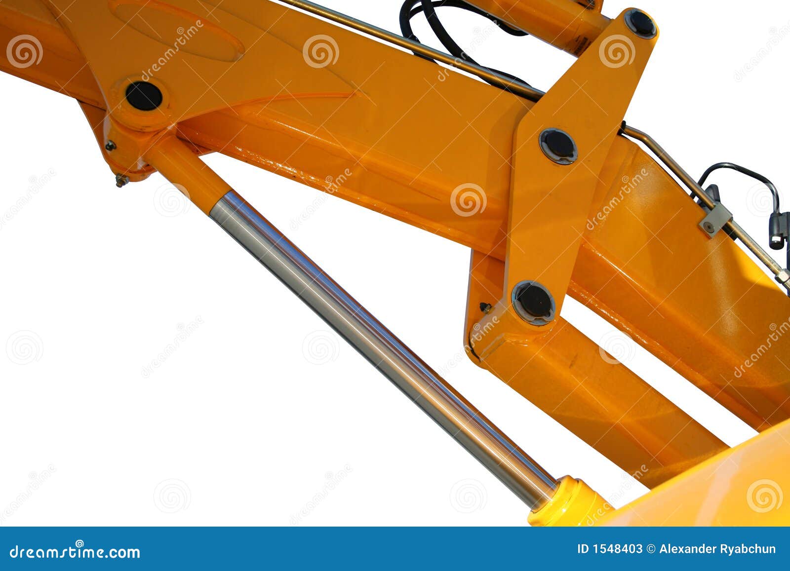 Hydraulic Element of a Tractor Stock Image - Image of braid, grease ...