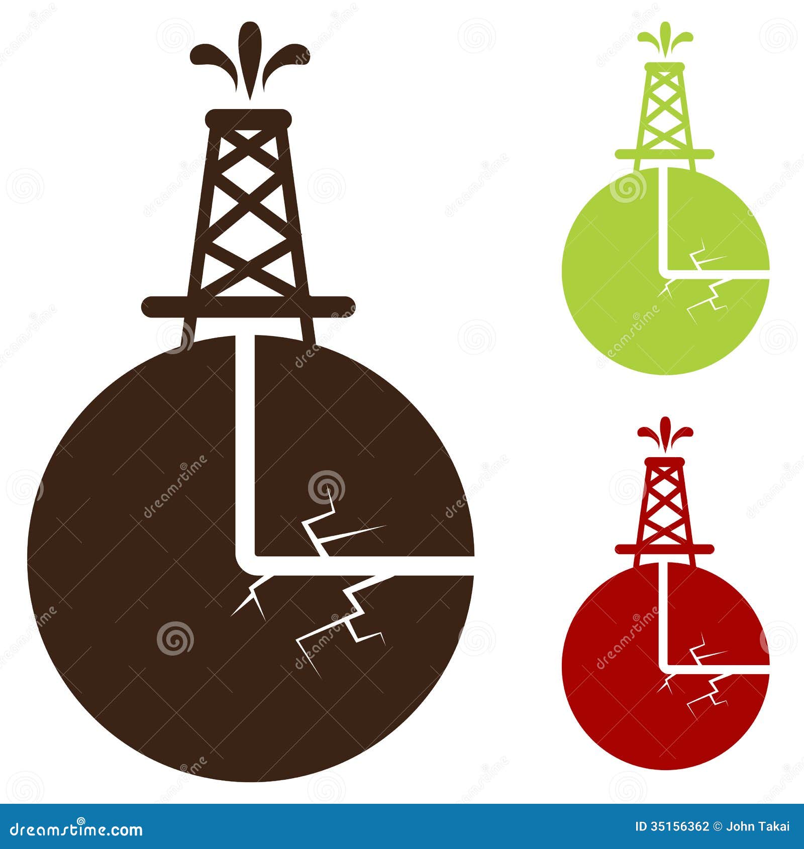 Hydraulic Fracturing Flat Schematic Vector Illustration With Fracking ...