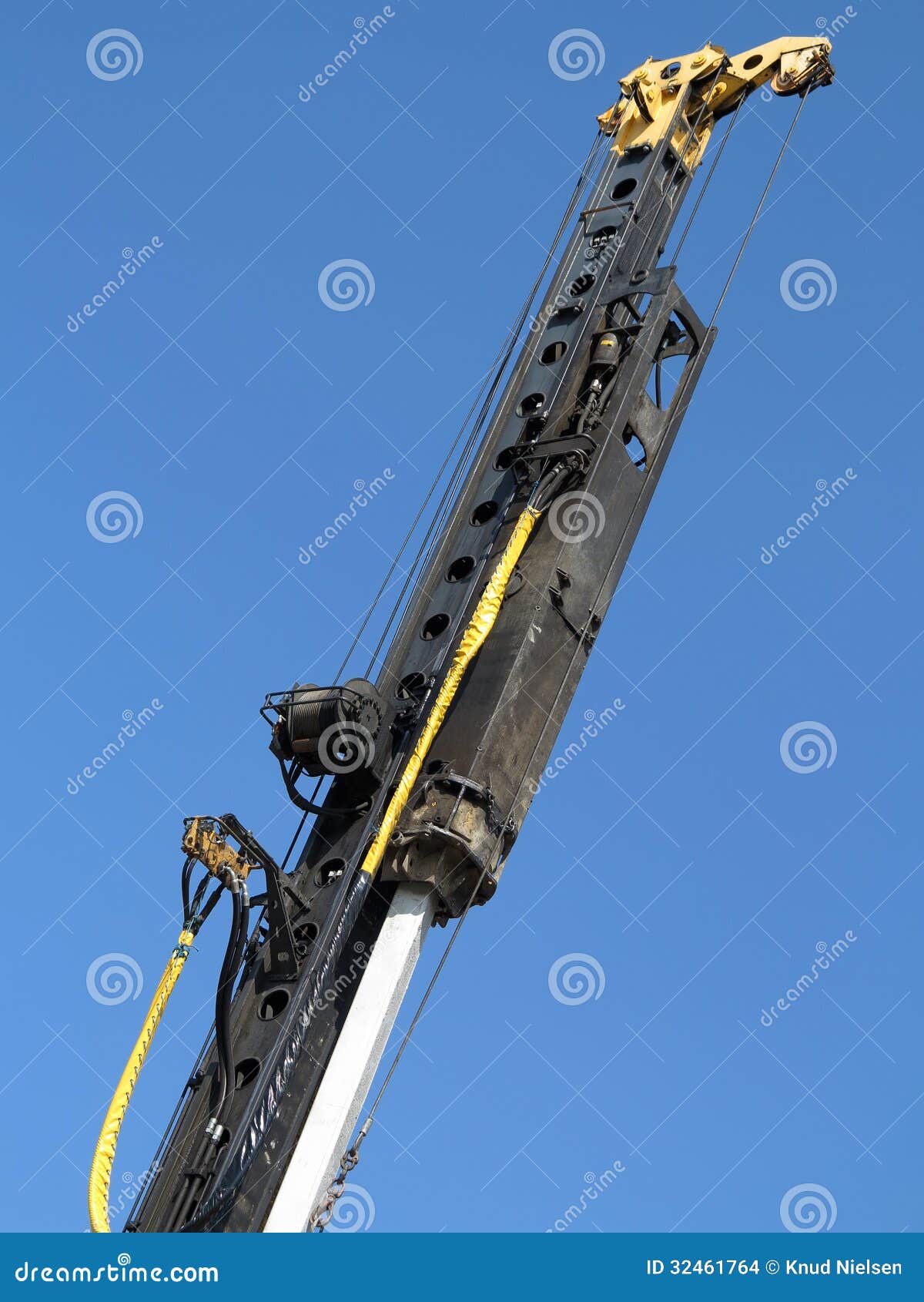 Hydraulic Hammer for Piling Stock Photo - Image of workplace, piles ...