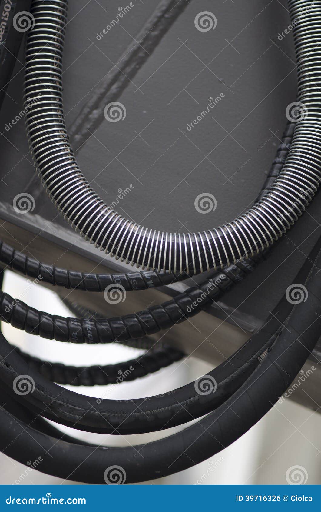 Hydraulic hoses stock photo. Image of industrial, earth - 39716326
