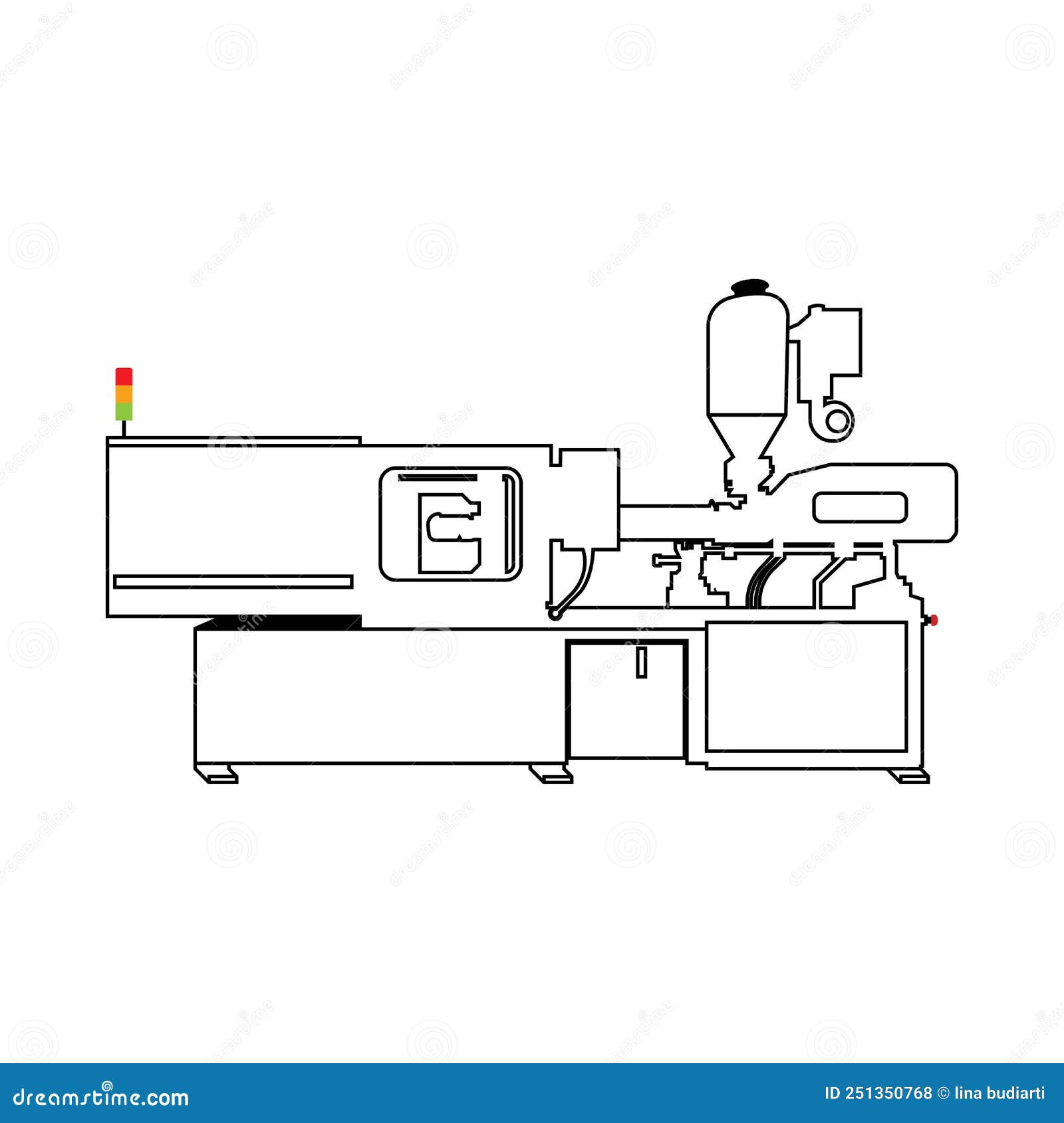Hydraulic Injection Molding Machine Icon Stock Vector - Illustration of ...