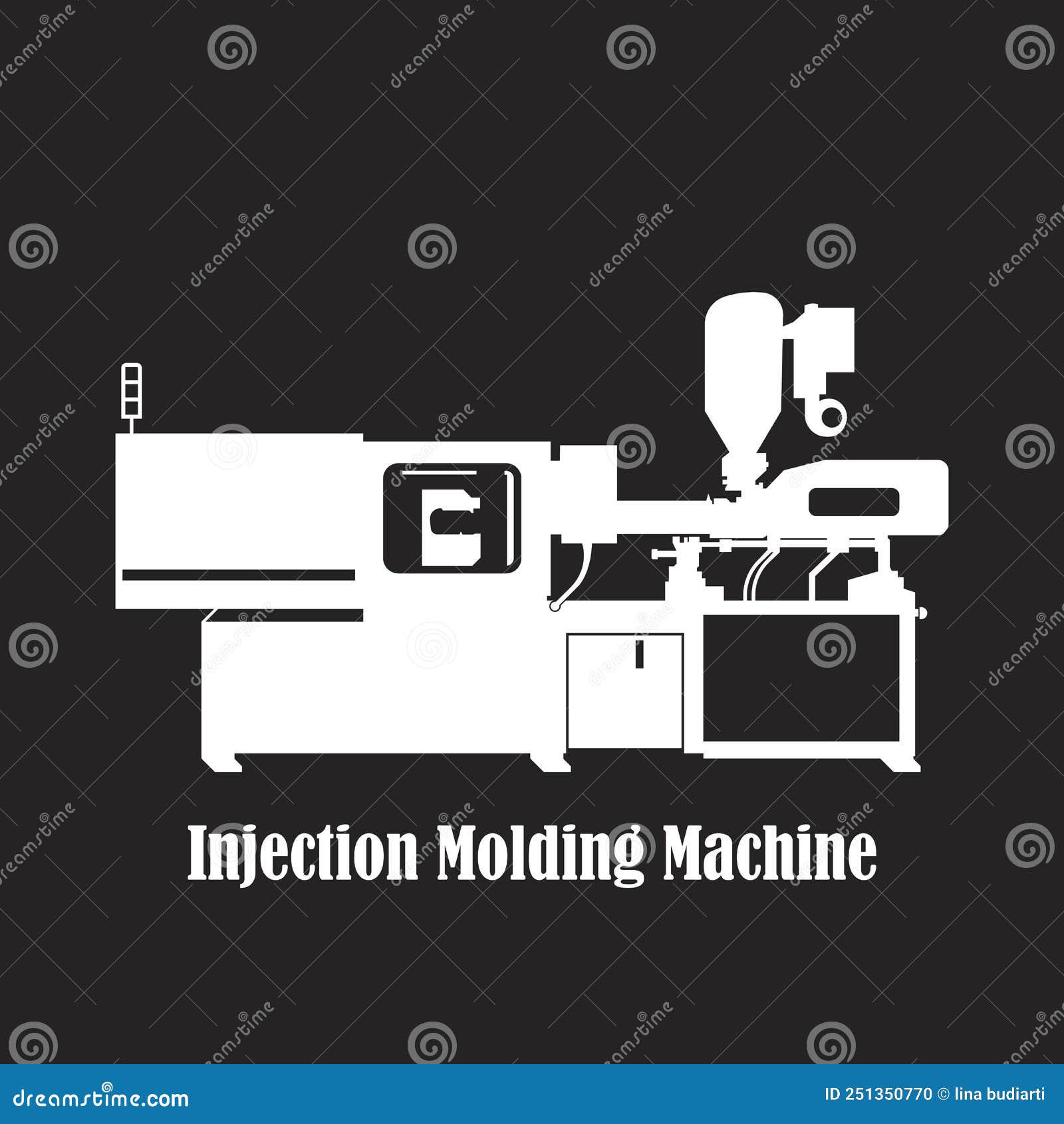 Hydraulic Injection Molding Machine Icon Stock Vector - Illustration of ...