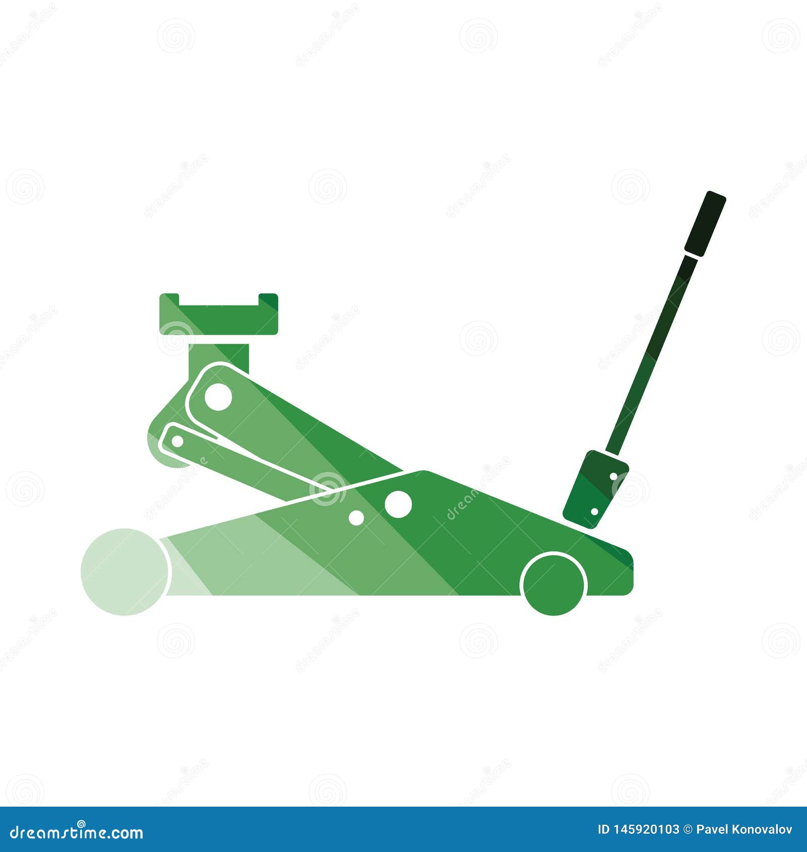 Hydraulic jack icon stock vector. Illustration of automobile - 145920103