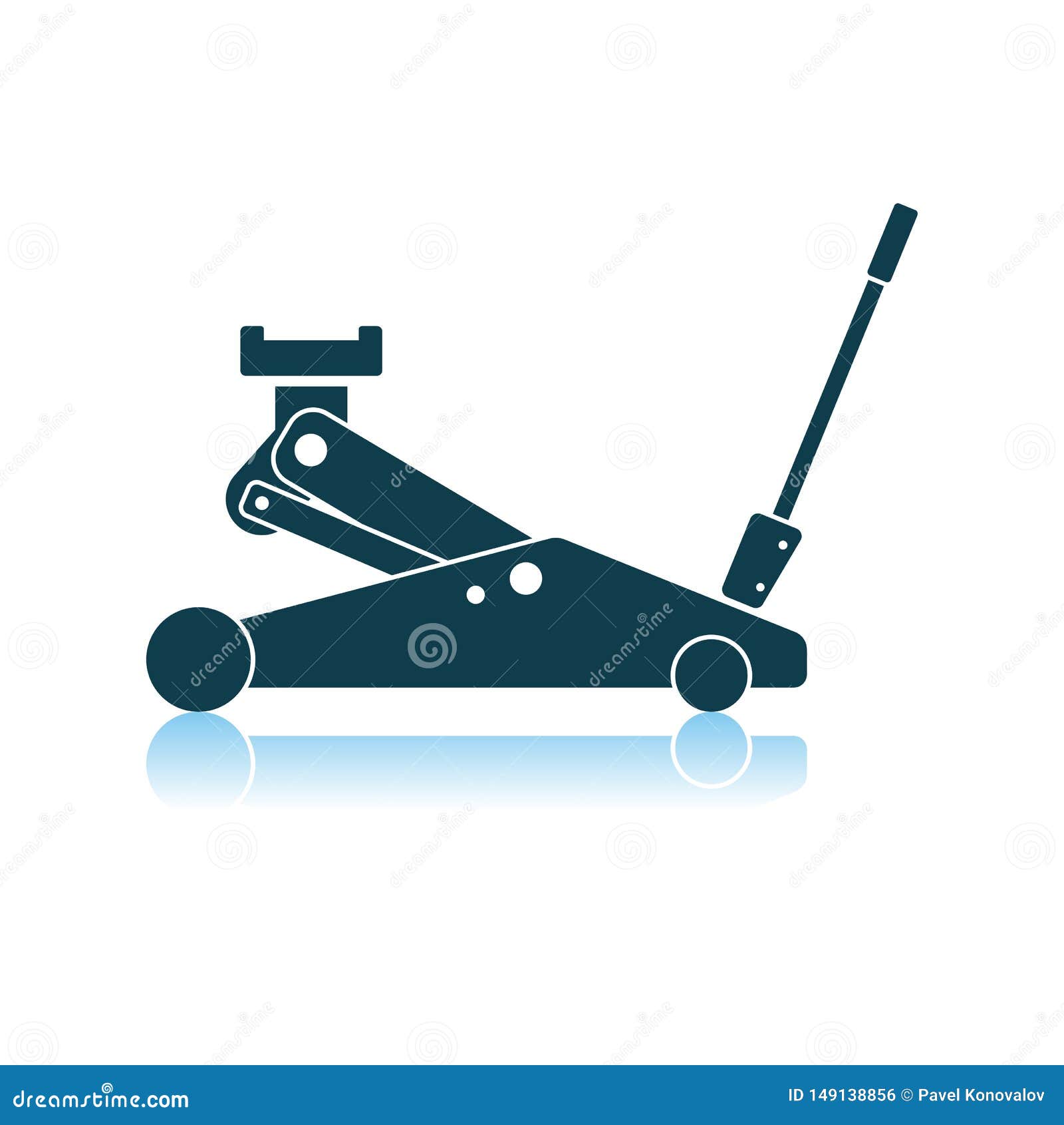 Hydraulic Jack Icon stock vector. Illustration of floor - 149138856