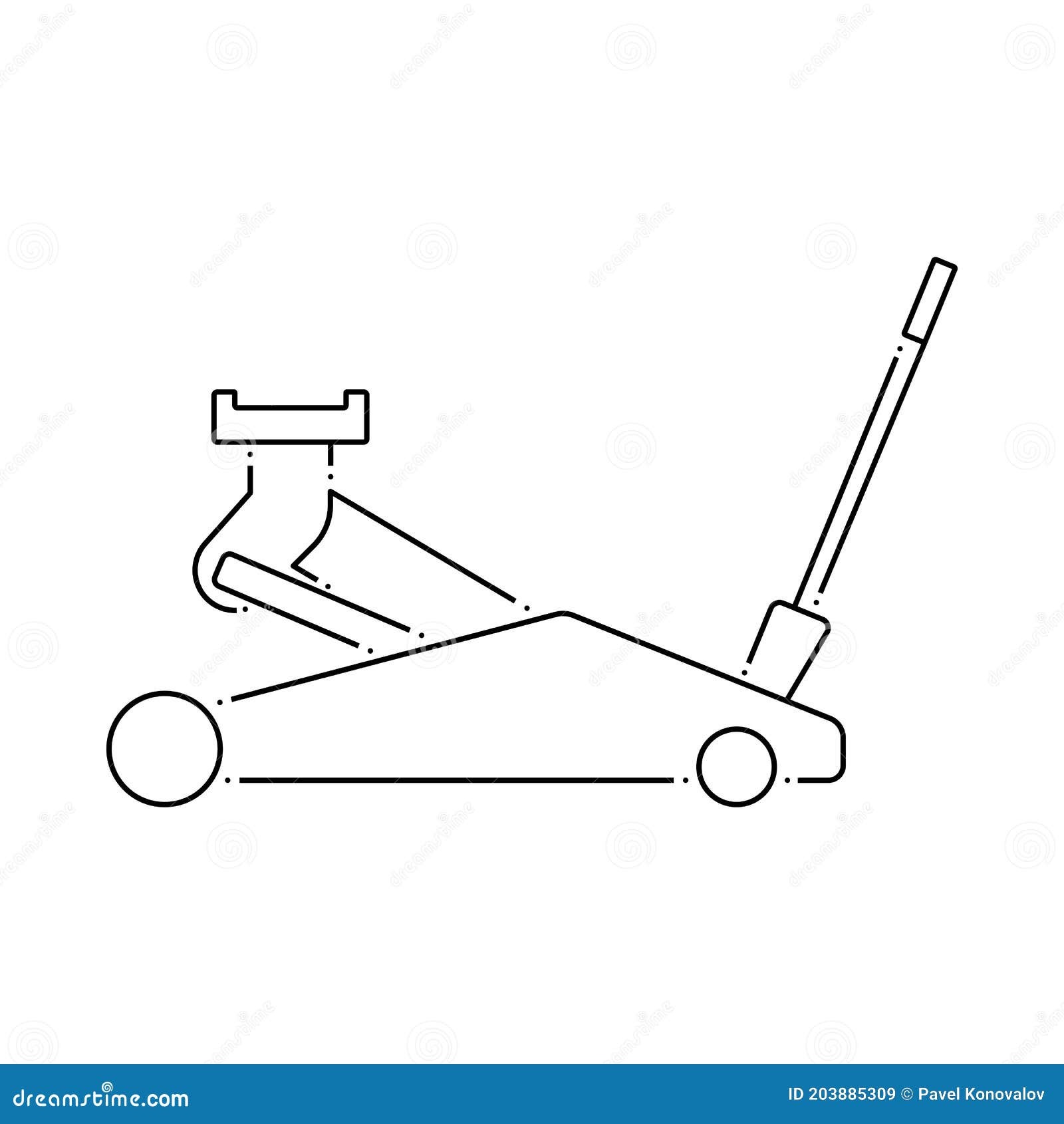 Hydraulic Jack Icon stock vector. Illustration of steel - 203885309