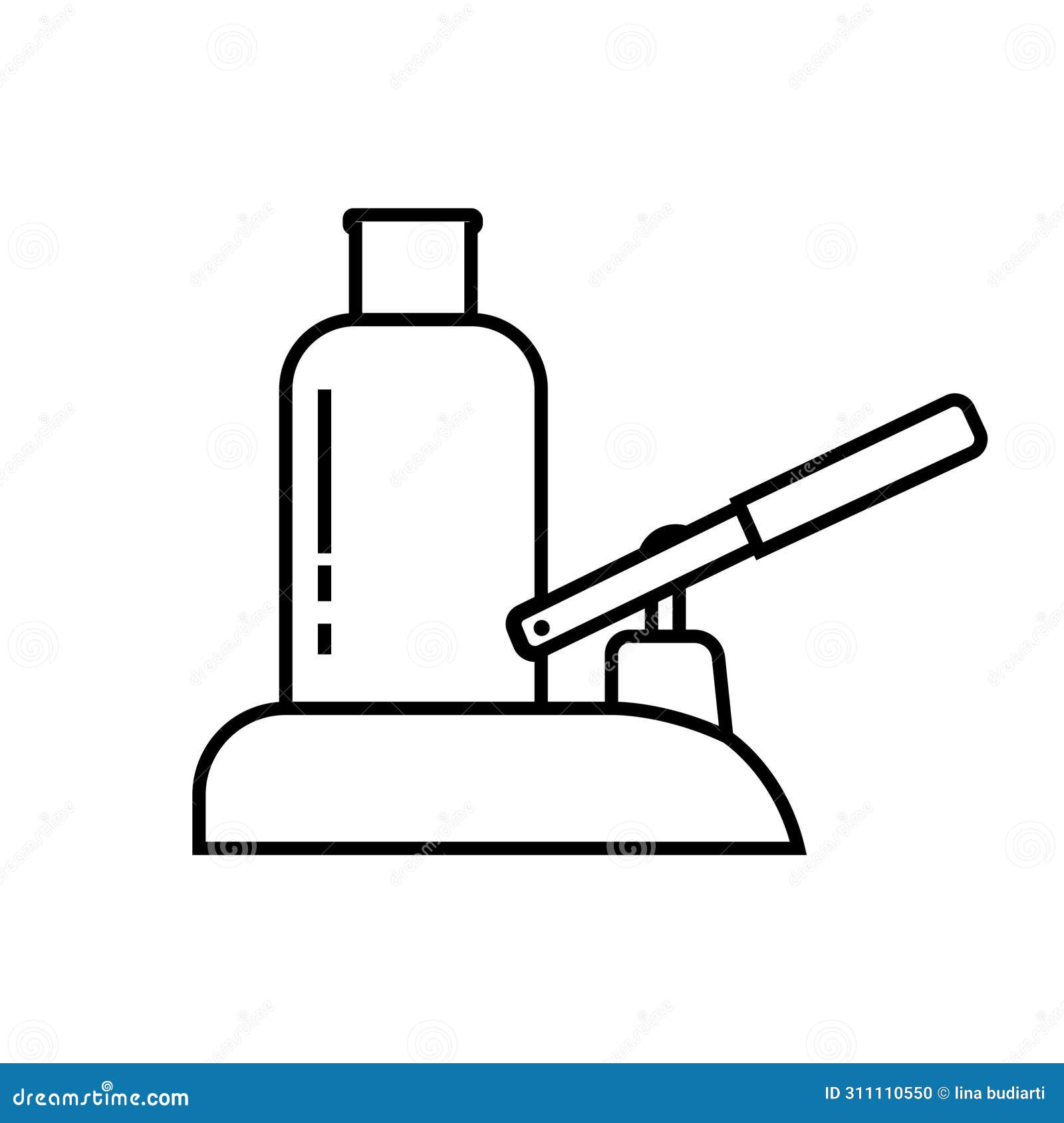 Hydraulic jack icon stock vector. Illustration of tyre - 311110550