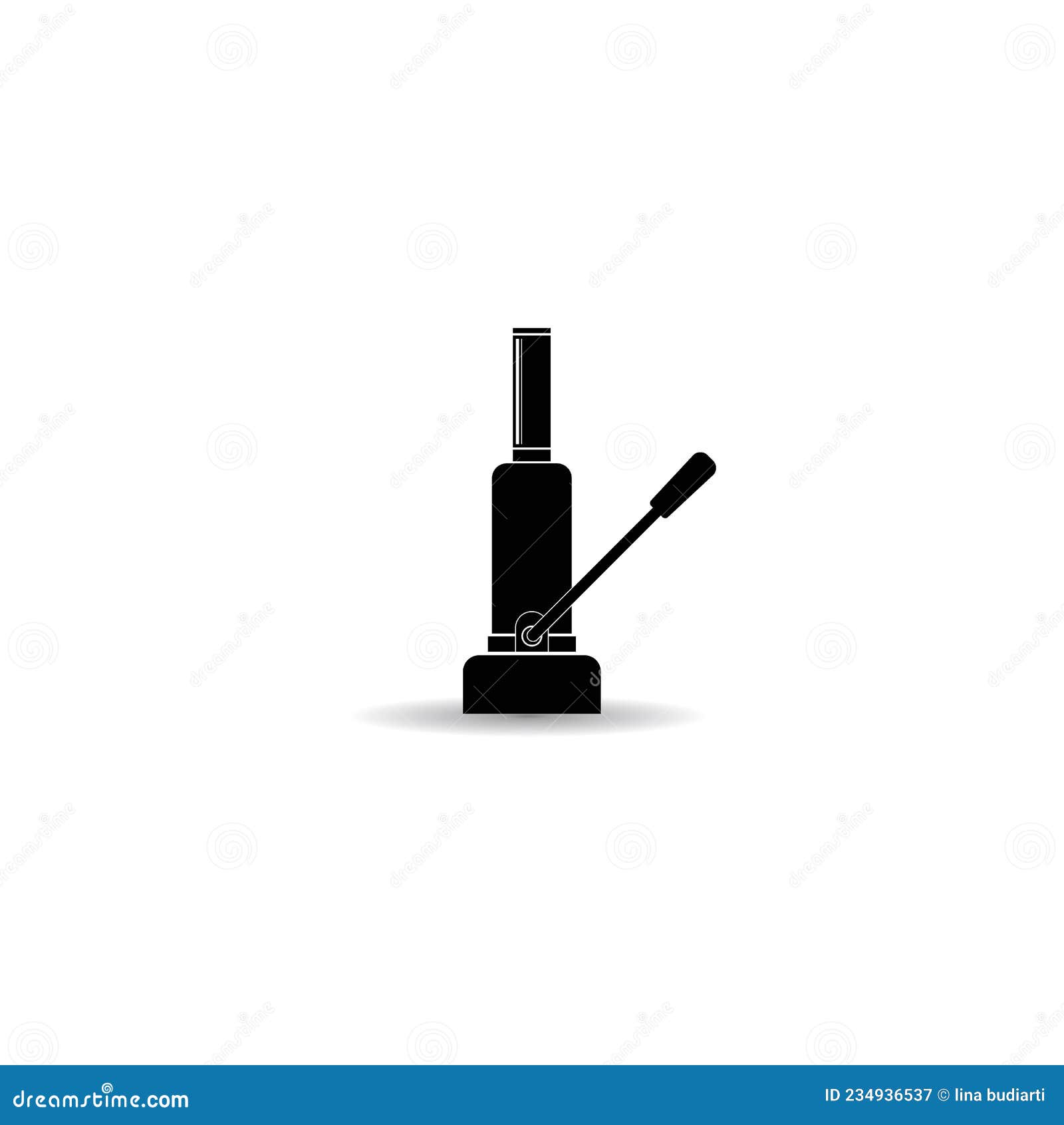 Hydraulic jack icon stock vector. Illustration of transport - 234936537