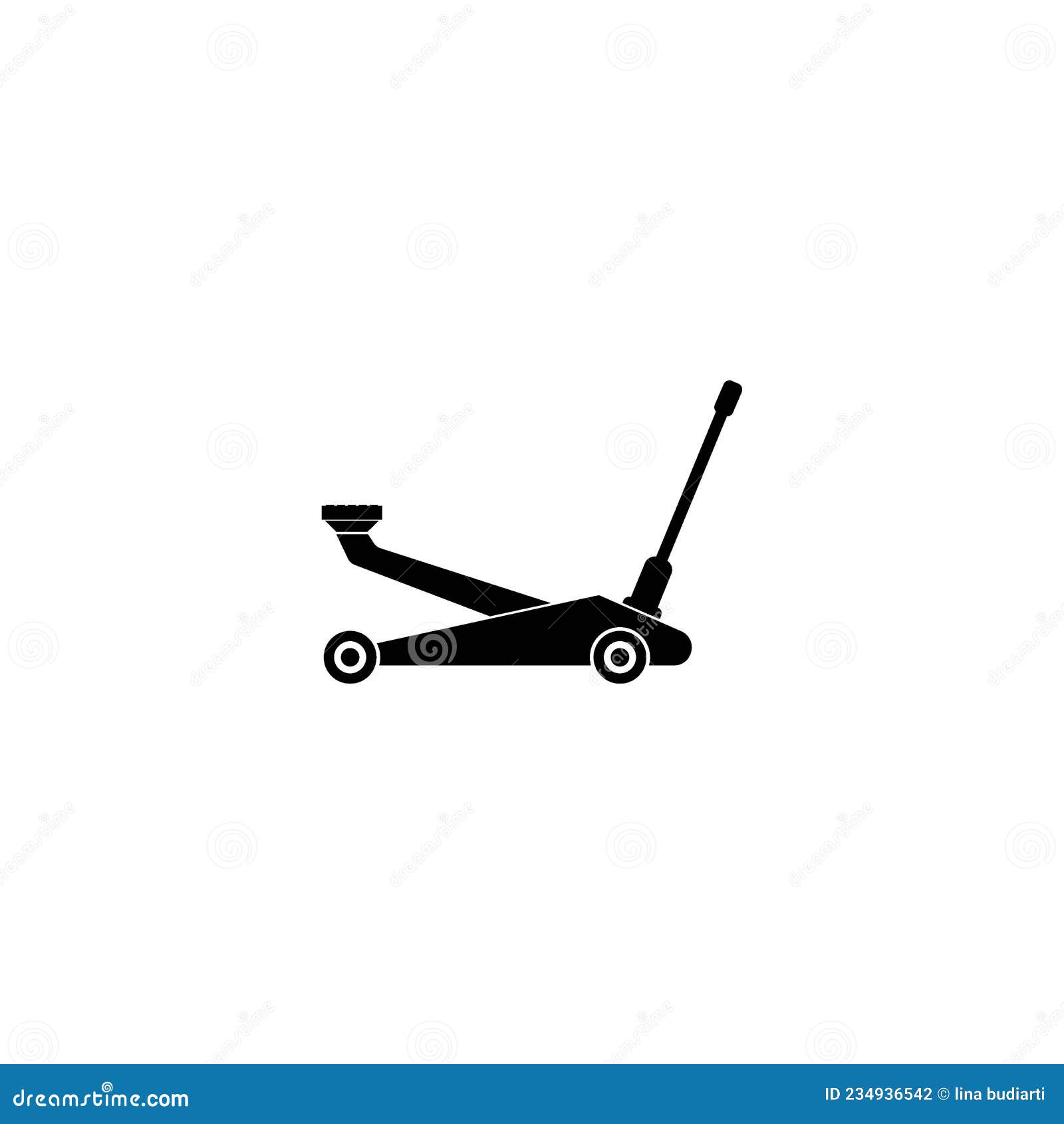 Hydraulic jack icon stock vector. Illustration of machine - 234936542