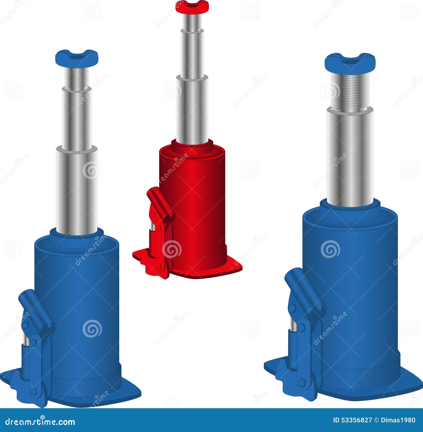 Hydraulic jack stock vector. Illustration of steel, vehicle - 53356827