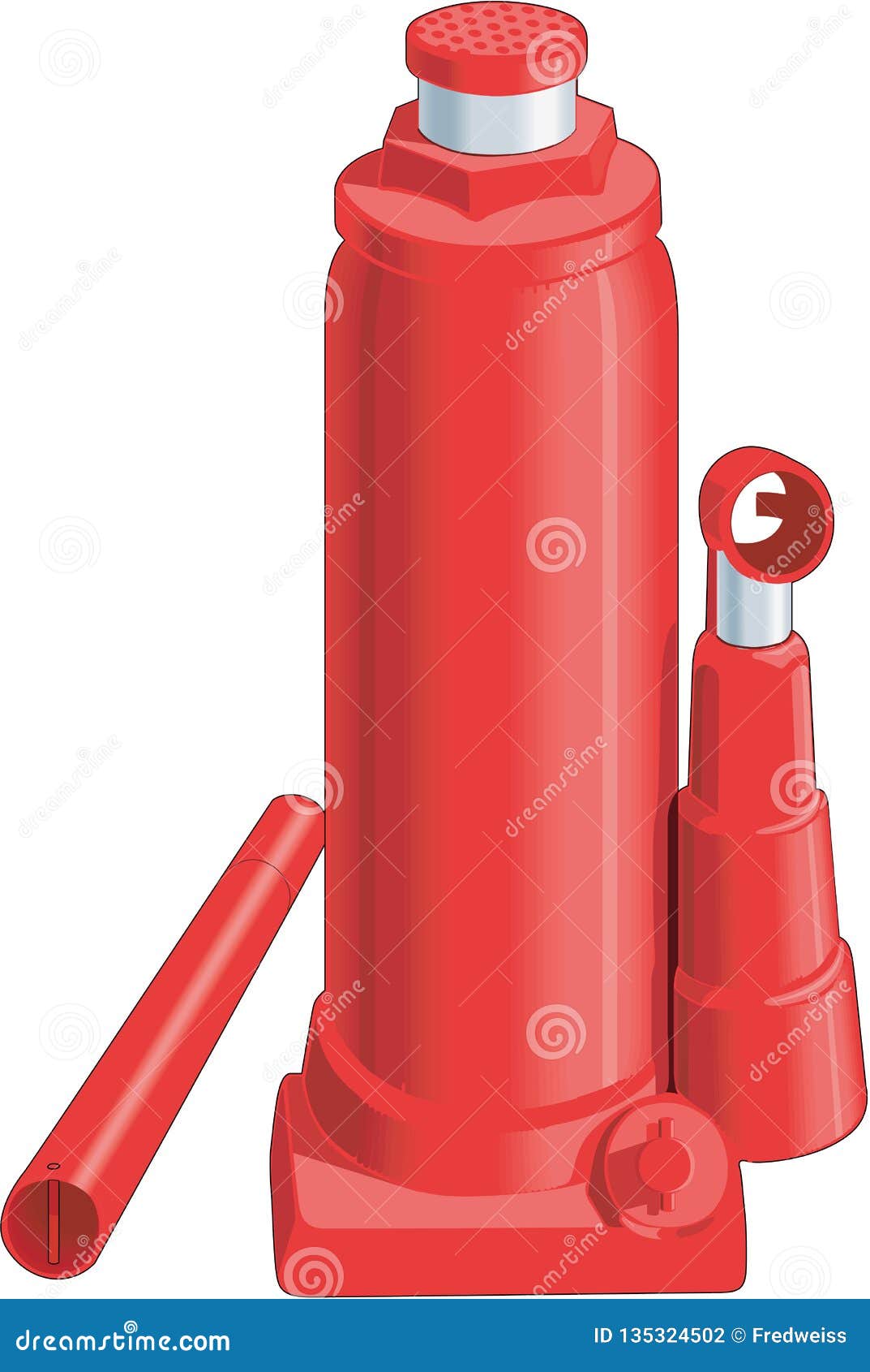 Hydraulic Jack Vector Illustration Stock Vector - Illustration of ...