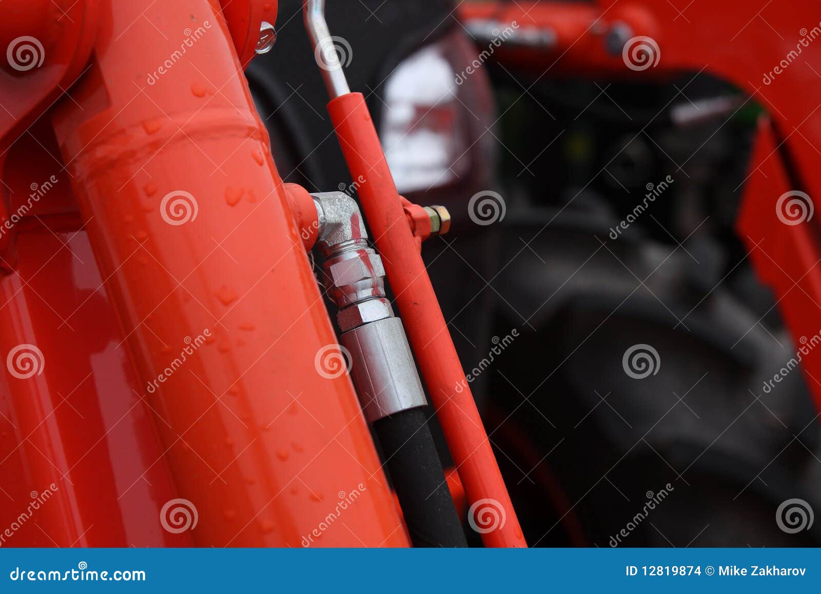 Hydraulic lines. stock photo. Image of connector, tubes - 12819874