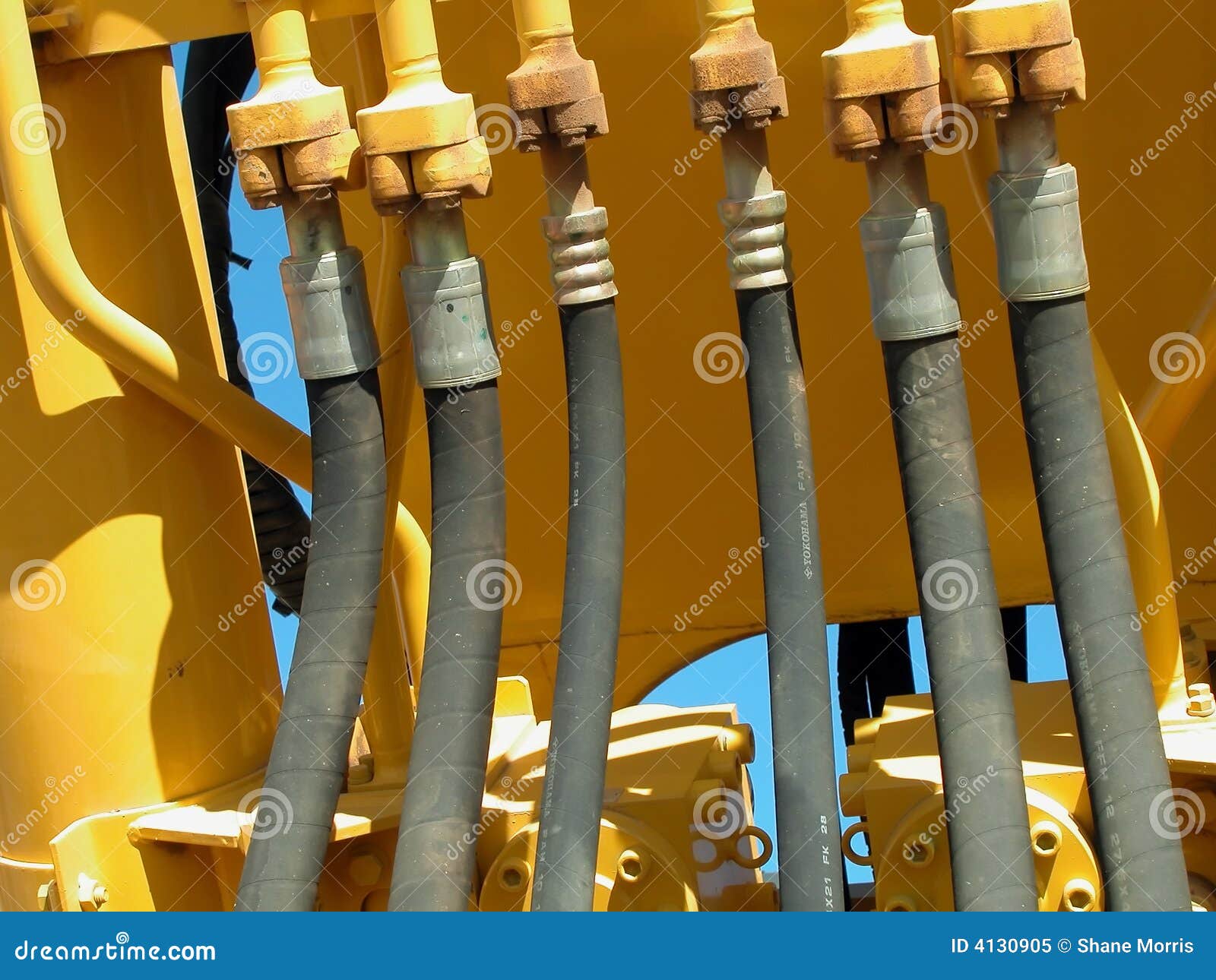 Hydraulic Lines stock image. Image of fittings, heavy - 4130905