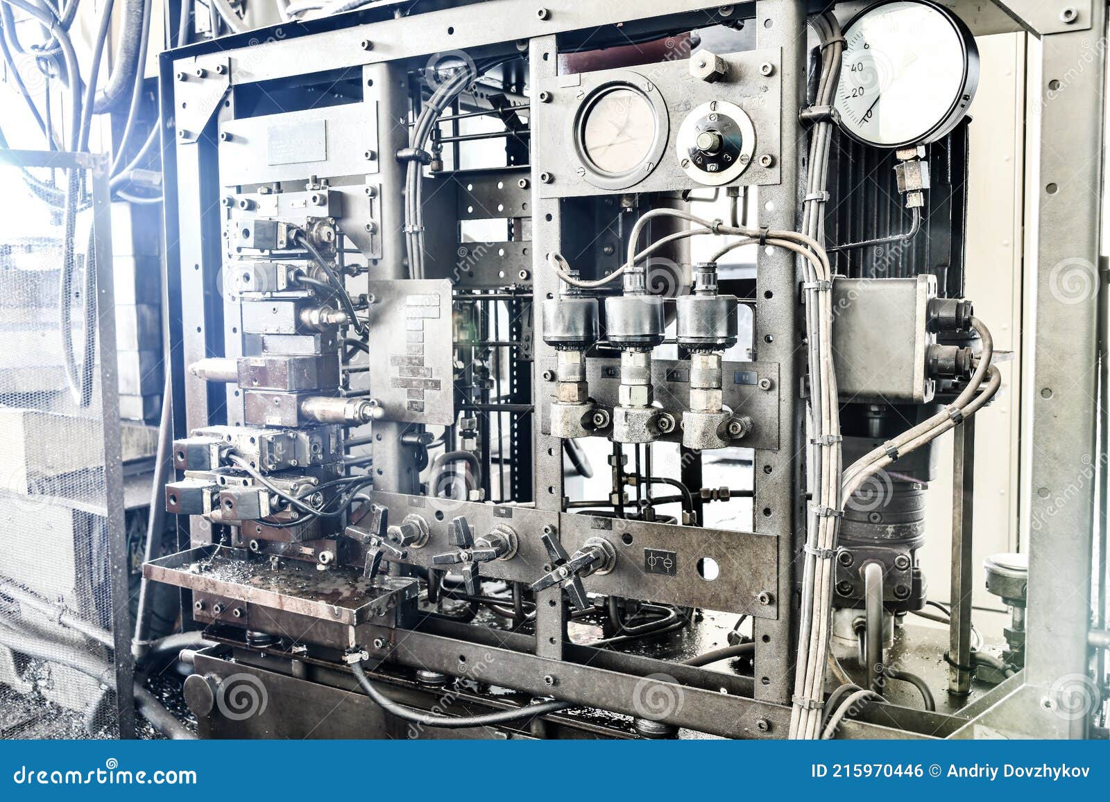 Hydraulic Oil Station for Metal-cutting Machine Control Stock Photo ...