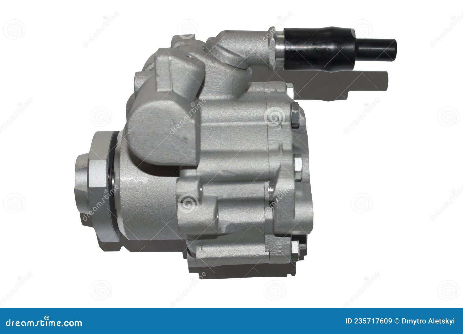 Hydraulic Power Steering Pump on a White Background. Isolate Stock ...