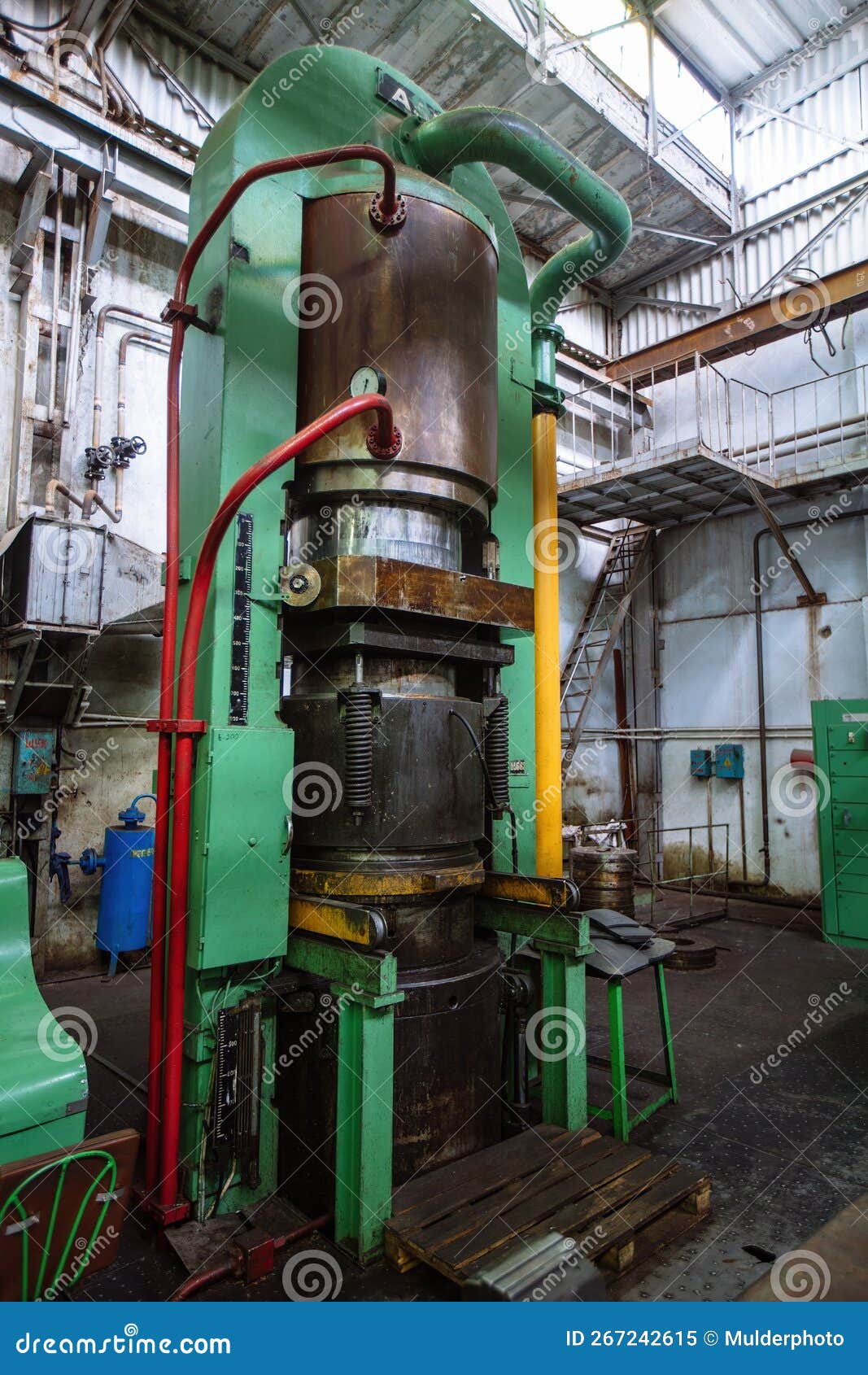 Hydraulic Press in the Factory Workshop Stock Image - Image of industry ...