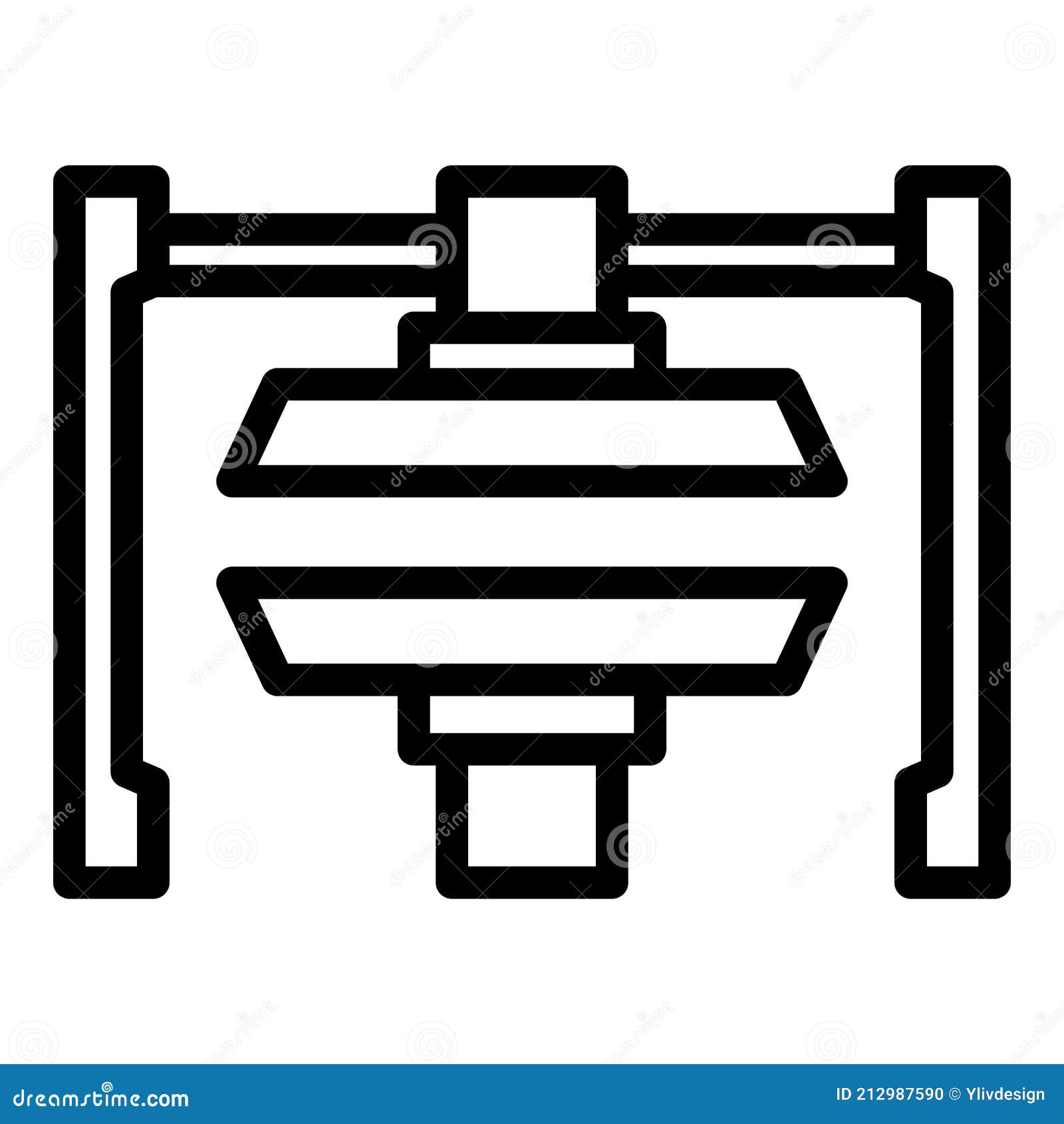 Hydraulic Press Machine Icon, Outline Style Stock Vector - Illustration ...