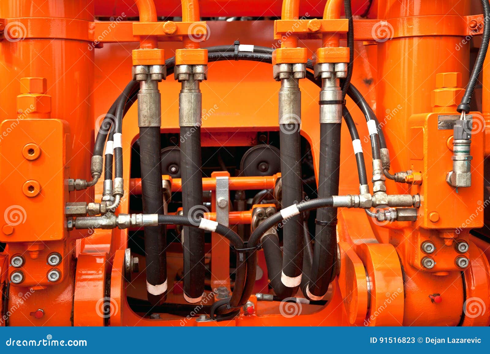 Hydraulic Pressure Pipes And Connection Stock Photo | CartoonDealer.com ...