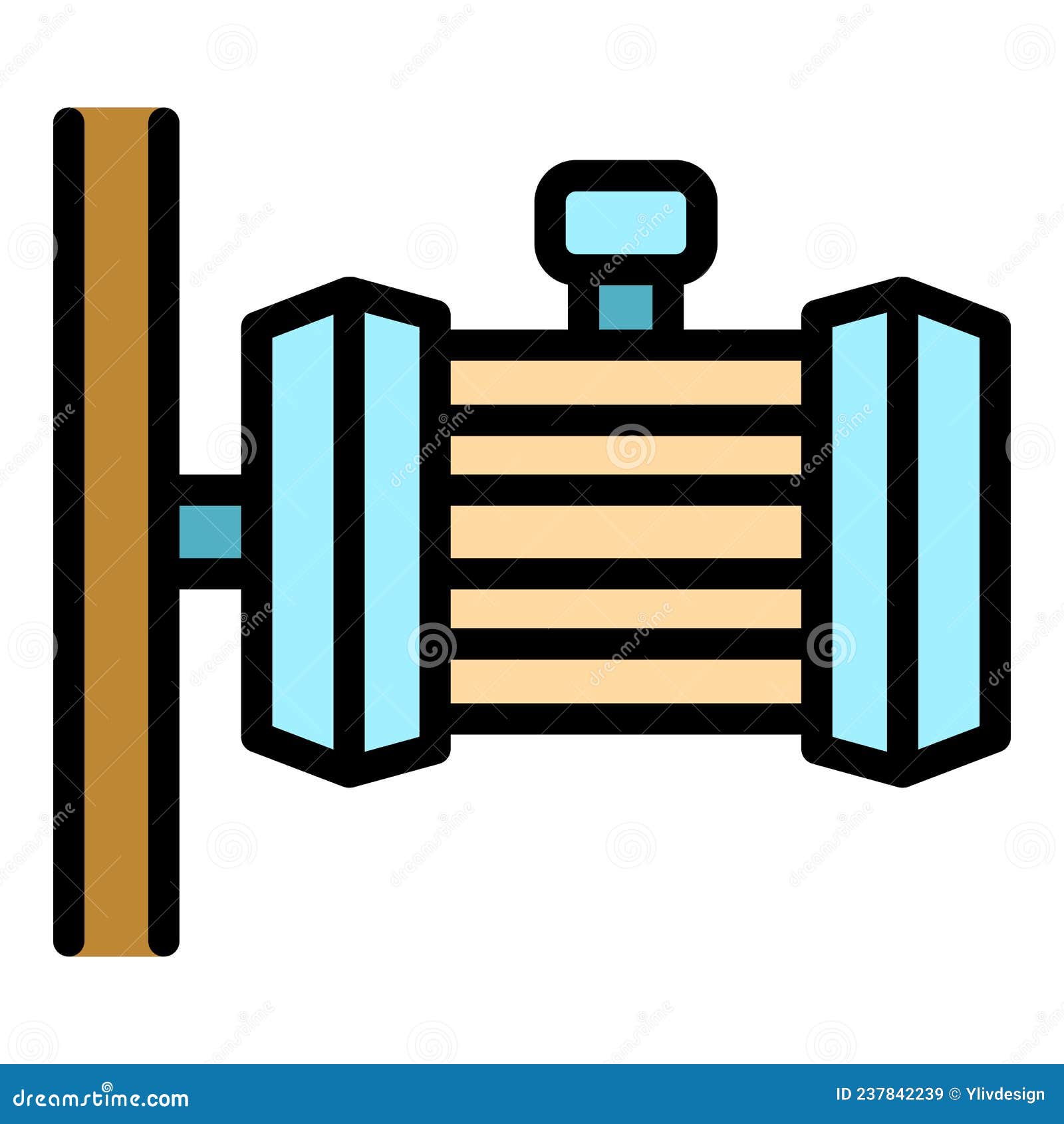 Hydraulic Pump Icon Color Outline Vector Stock Vector - Illustration of ...