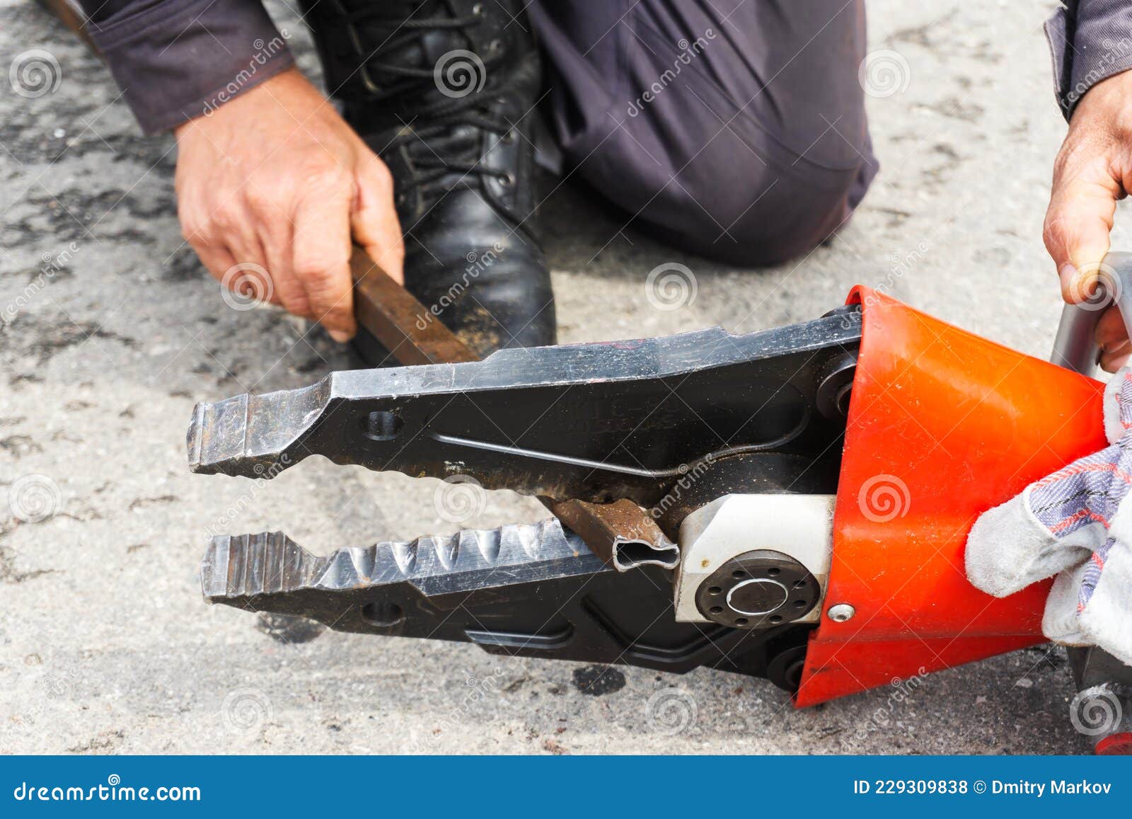 Hydraulic Scissors for Cutting Metal in Emergency Situations. the ...