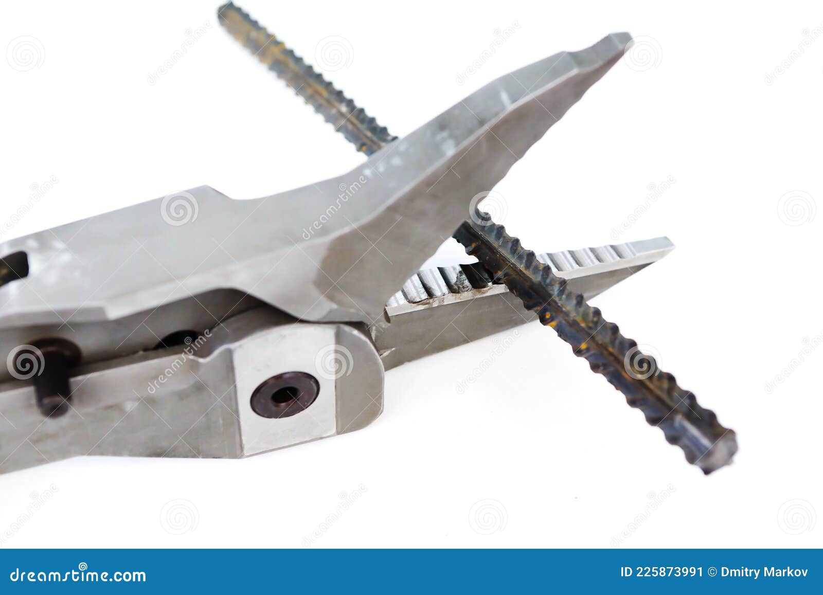 Hydraulic Shears for Cutting Metal. the Process of Testing a Product by ...
