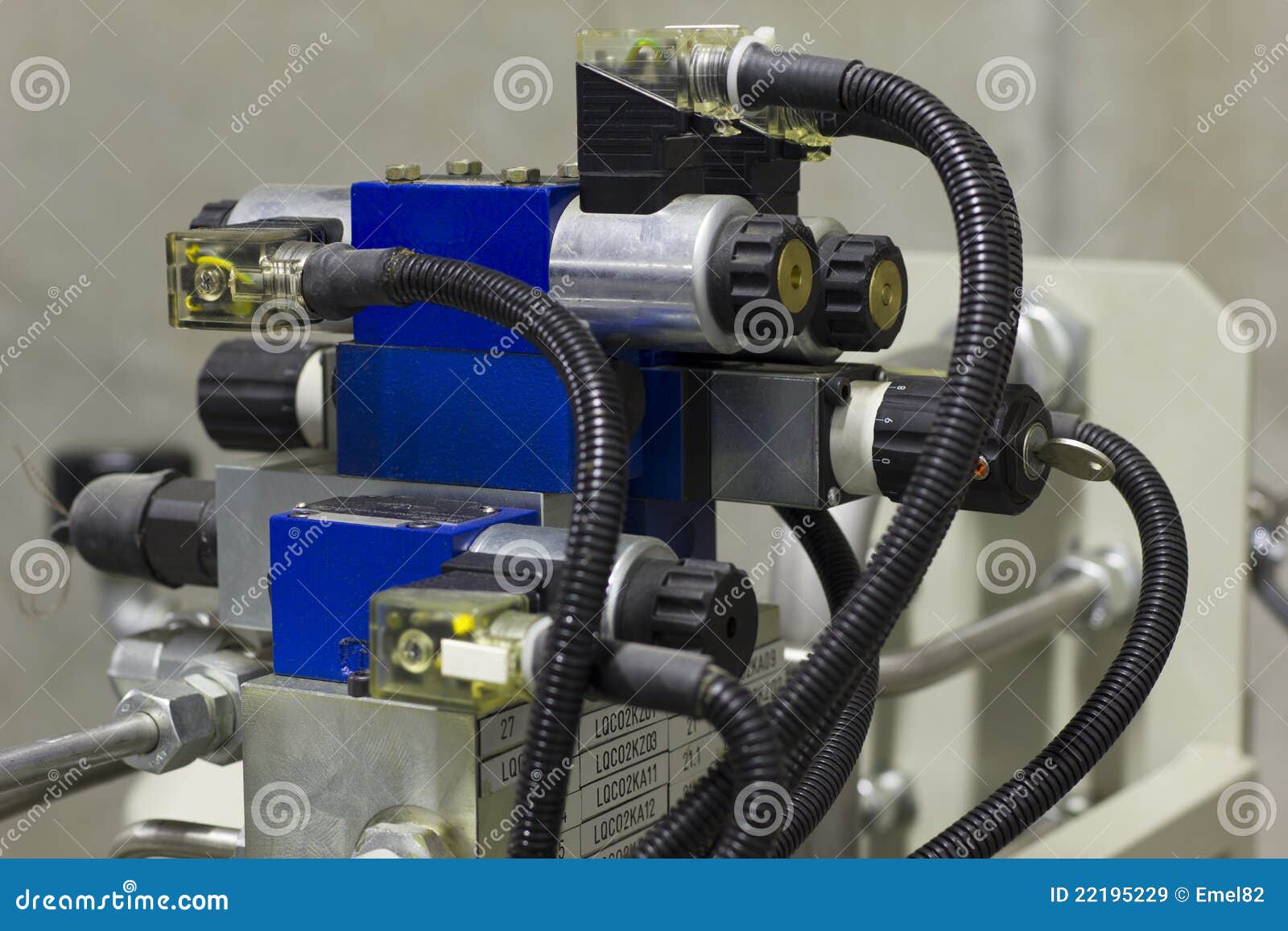 Hydraulic solenoid valves stock image. Image of hydraulic - 22195229