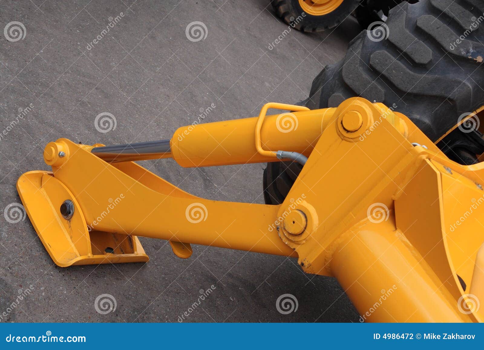 Hydraulic Support Of The Truck Crane. Hydraulic Support For Heavy Duty ...