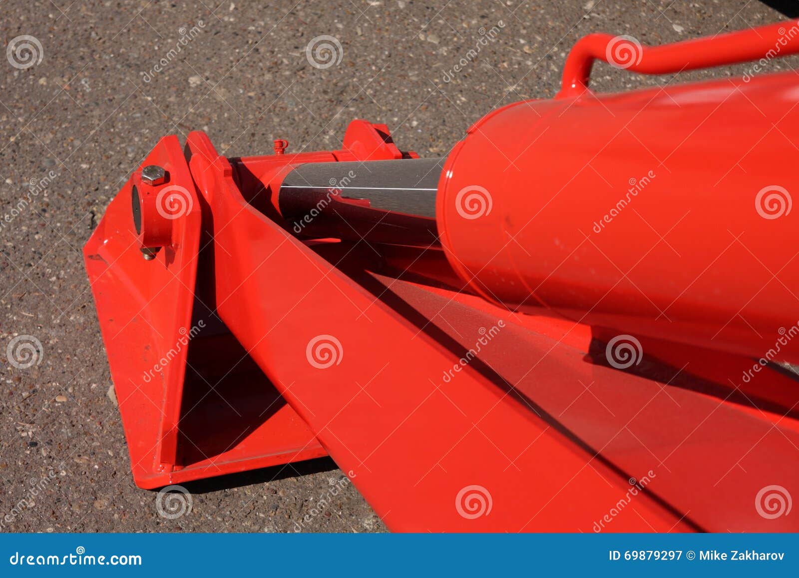 Hydraulic Support Of The Truck Crane. Hydraulic Support For Heavy Duty ...