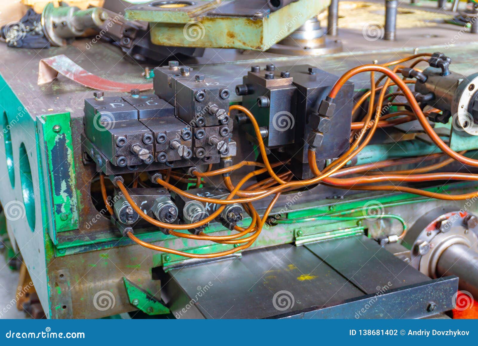 Hydraulic System of the Metalworking Machine Unassembled Stock Photo ...