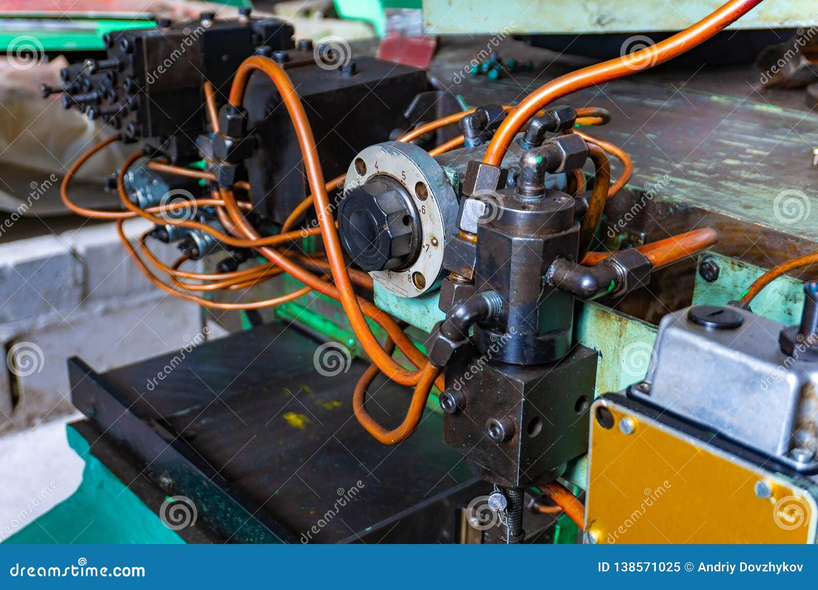 Hydraulic System of the Metalworking Machine Unassembled Stock Image ...