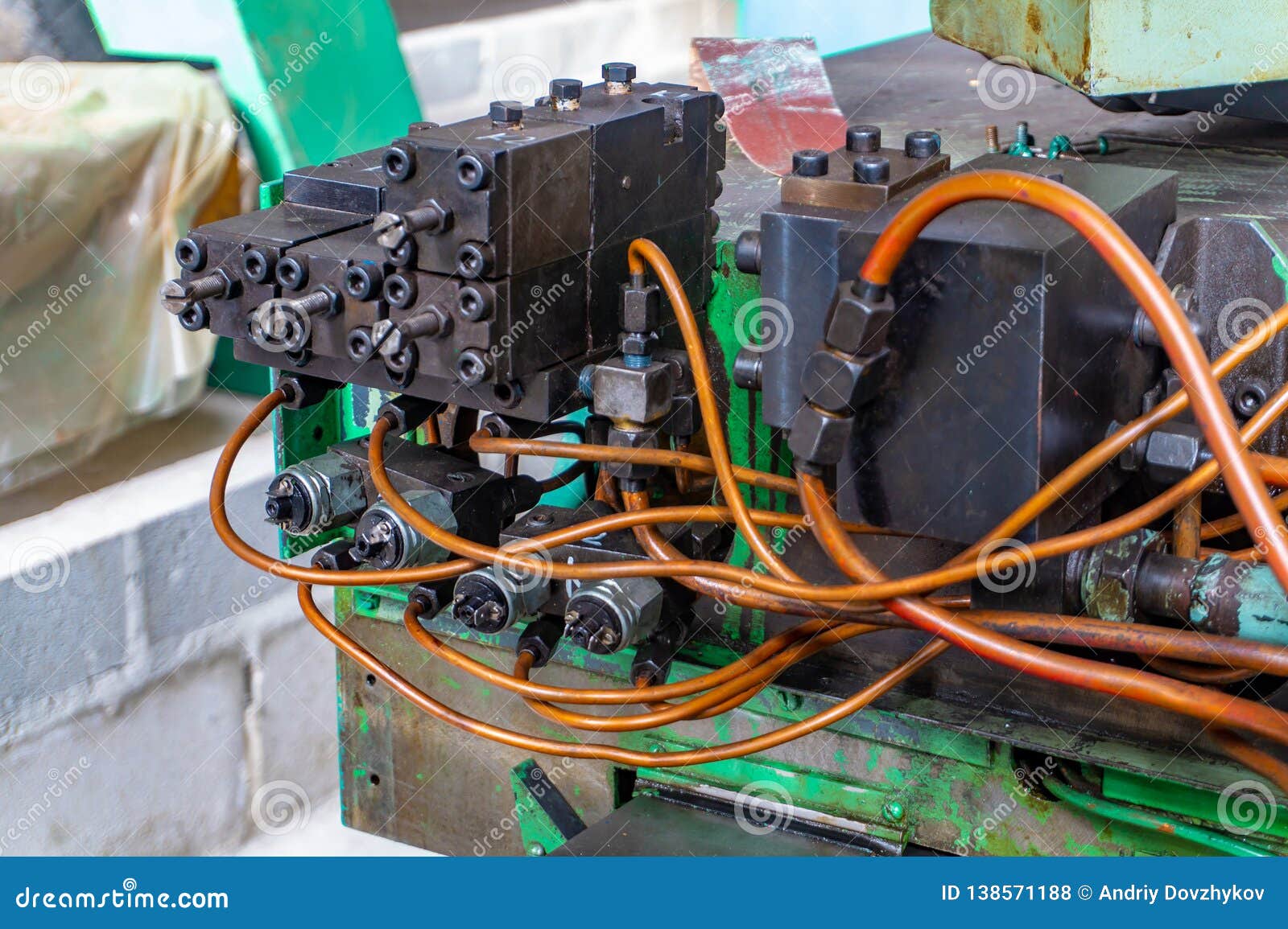 Hydraulic System of the Metalworking Machine Unassembled Stock Photo ...
