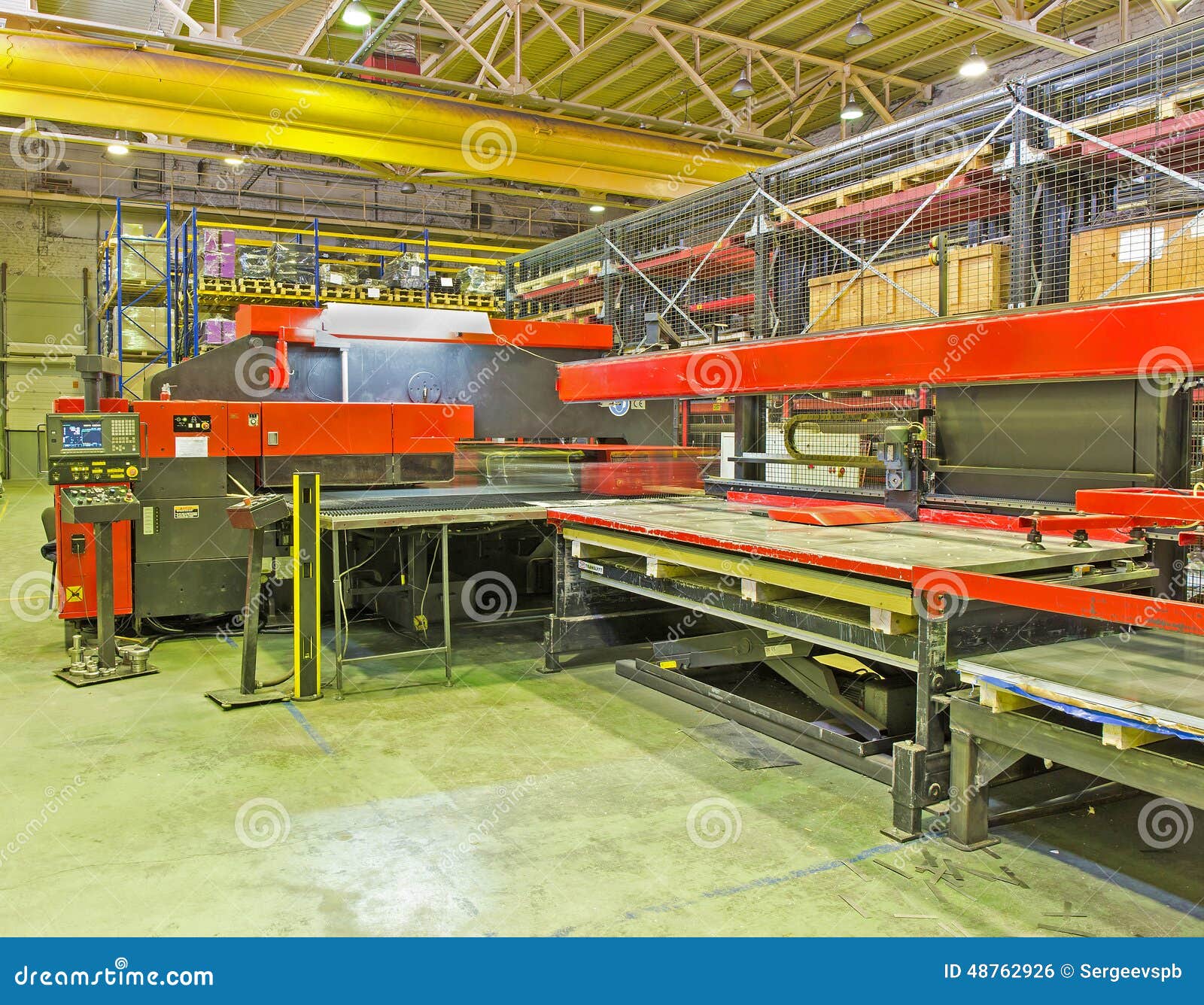 Hydraulic Turret Punch Press Stock Photo - Image of business, scale ...