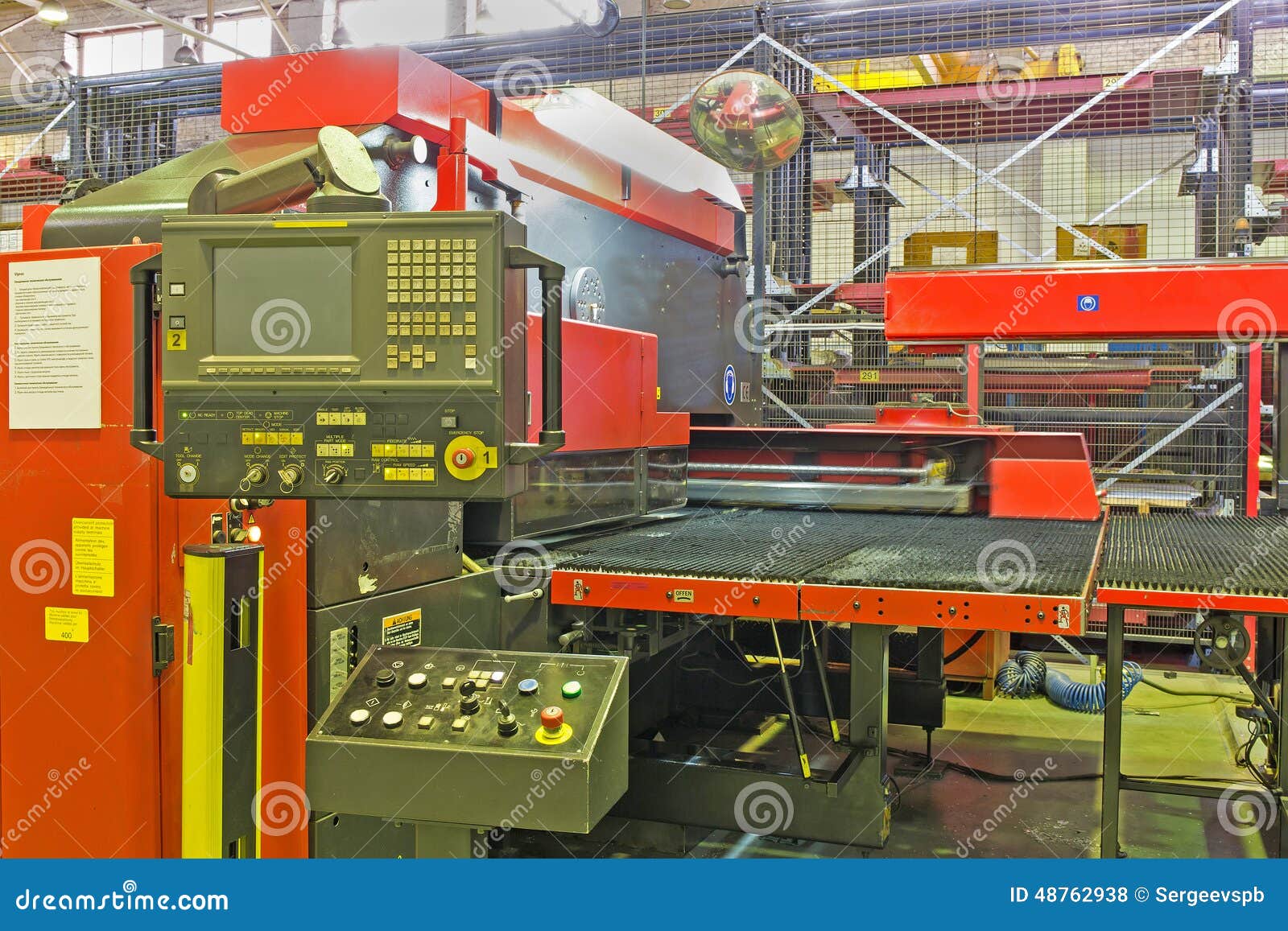 Hydraulic Turret Punch Press Stock Photo - Image of floor, business ...