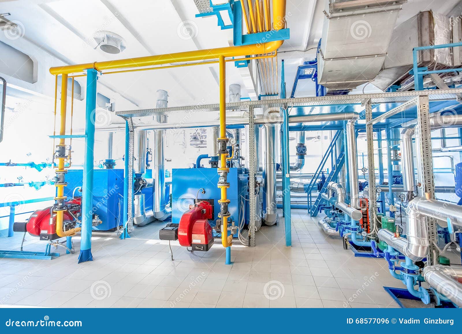 Hydraulic Water Pipes Construction - at Factory Stock Photo - Image of ...