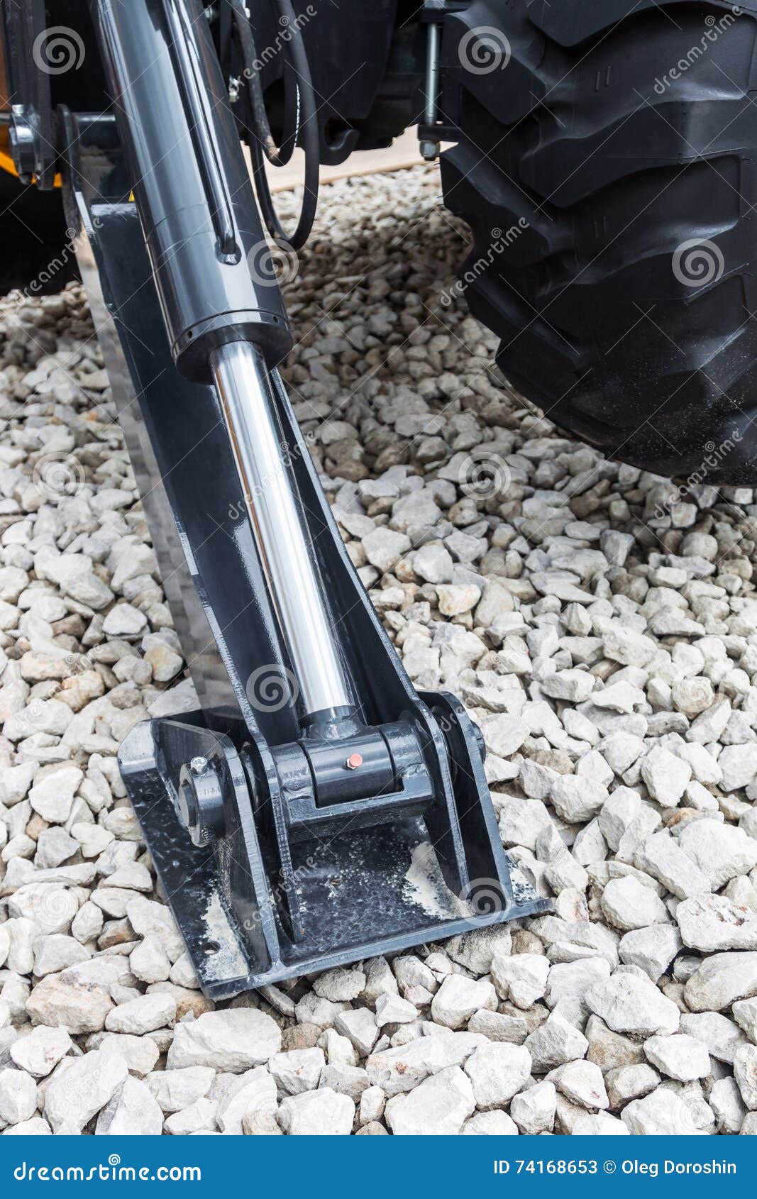 Hydraulics Crane Support. Hydraulics Crane Support Is On The Ground ...