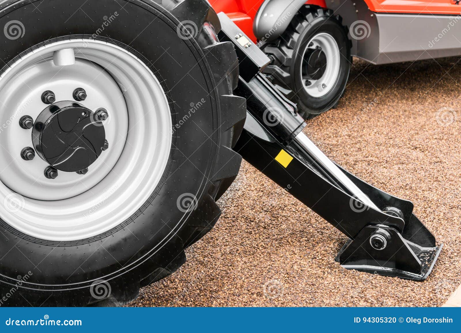 Hydraulics Crane Support. Hydraulics Crane Support Is On The Ground ...