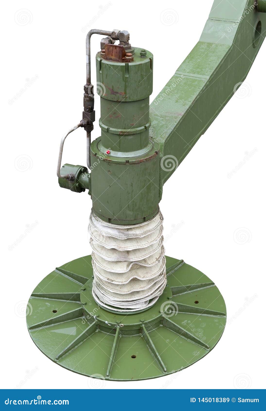 Hydraulic Foot Of The Crane. Extended Side Truck Outrigger Stabilizer ...