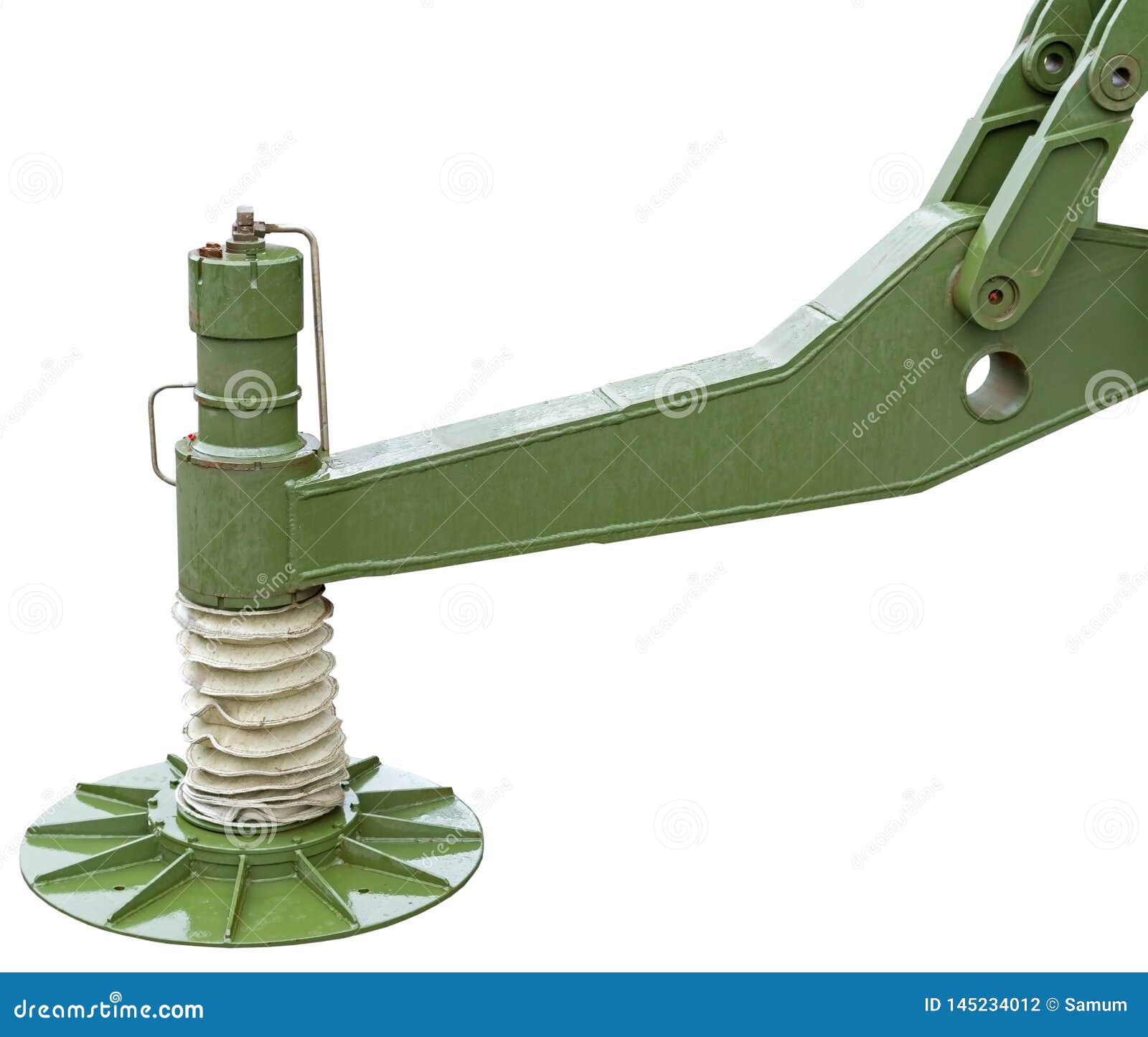 Hydraulic Foot Of The Crane. Extended Side Truck Outrigger Stabilizer ...