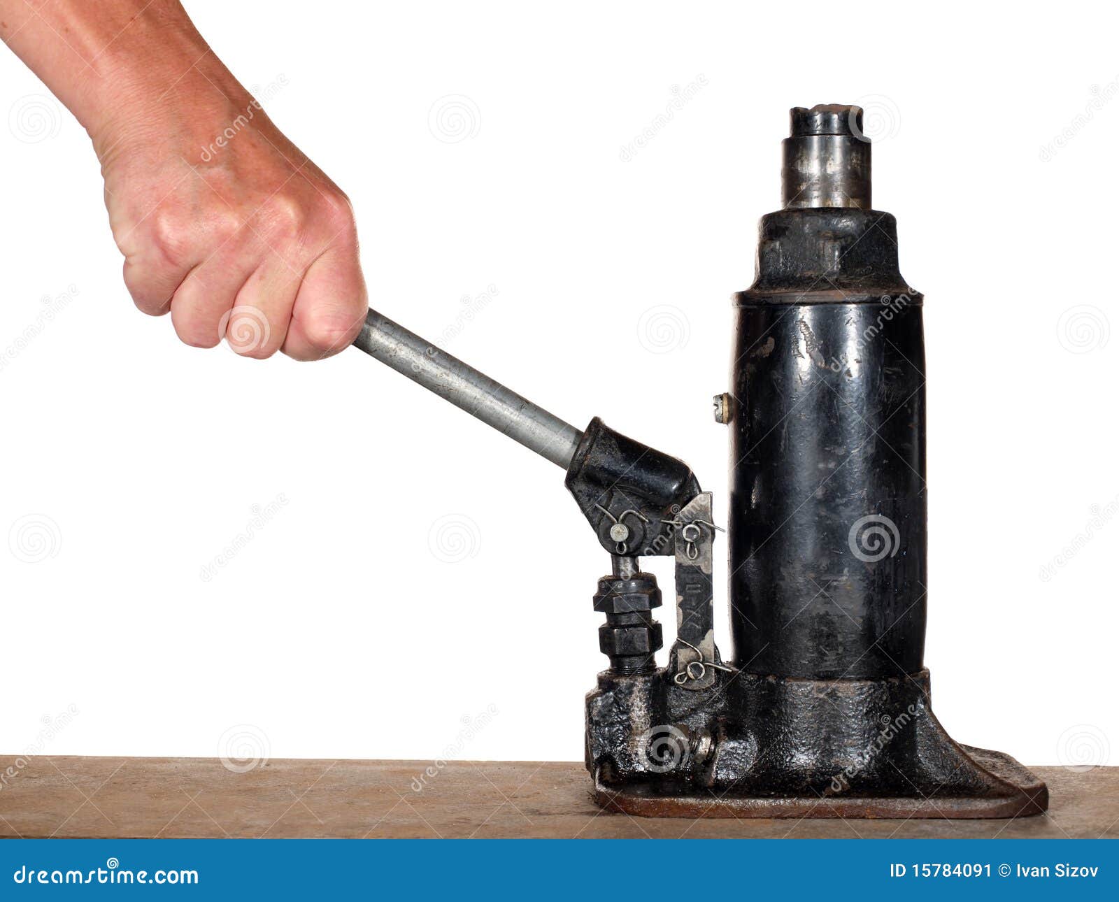 Hydraulische hefboom stock afbeelding. Image of hulpmiddel - 15784091