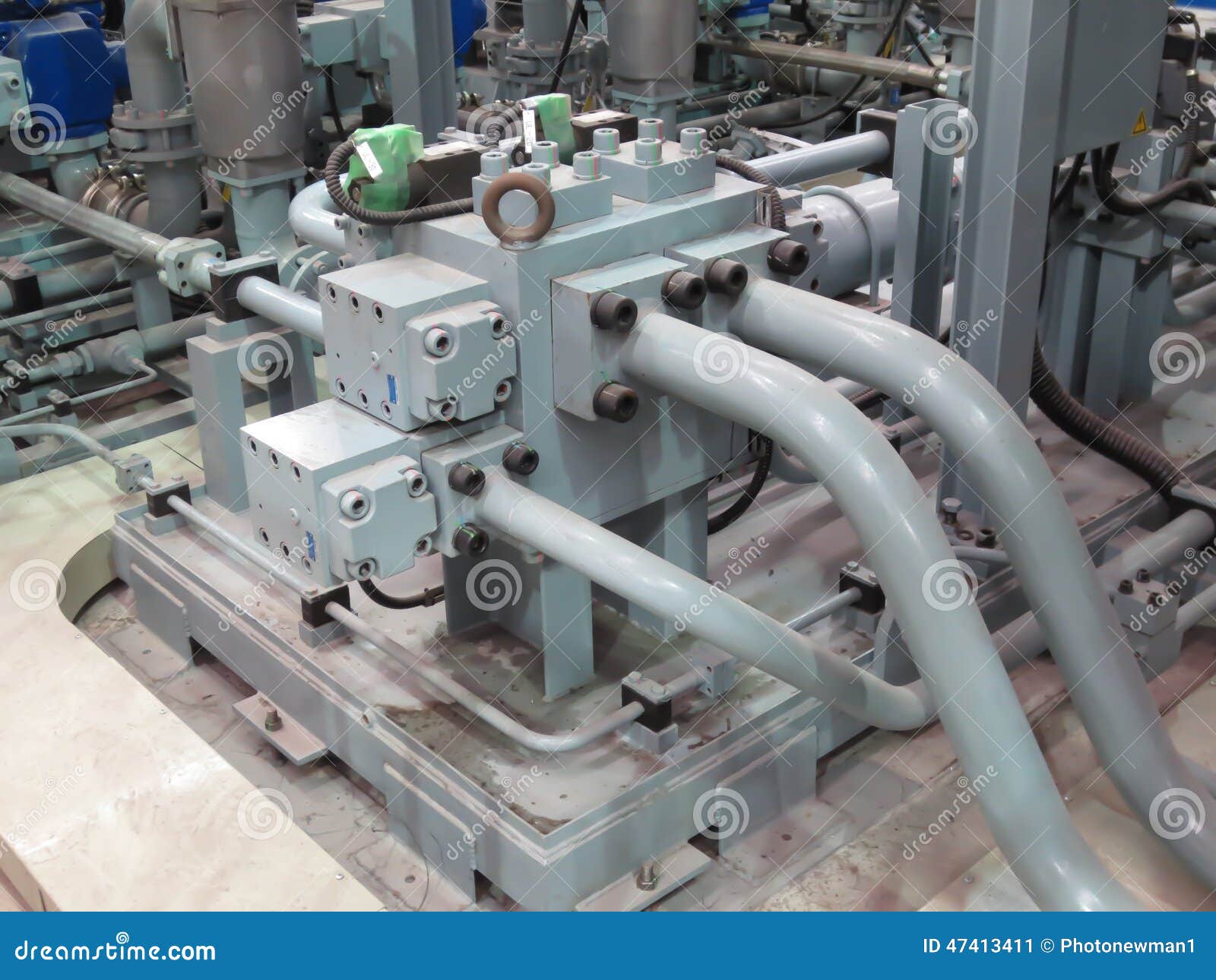 Hydraulische pomp stock afbeelding. Image of machine - 47413411