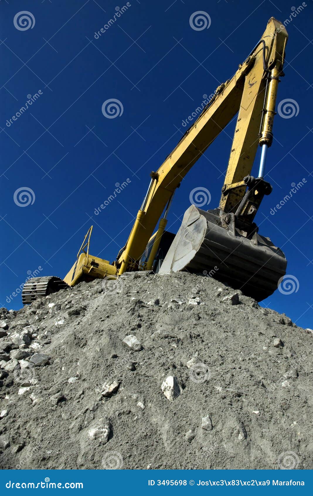 Hydraulischer Exkavator. stockfoto. Bild von hydraulisch - 3495698