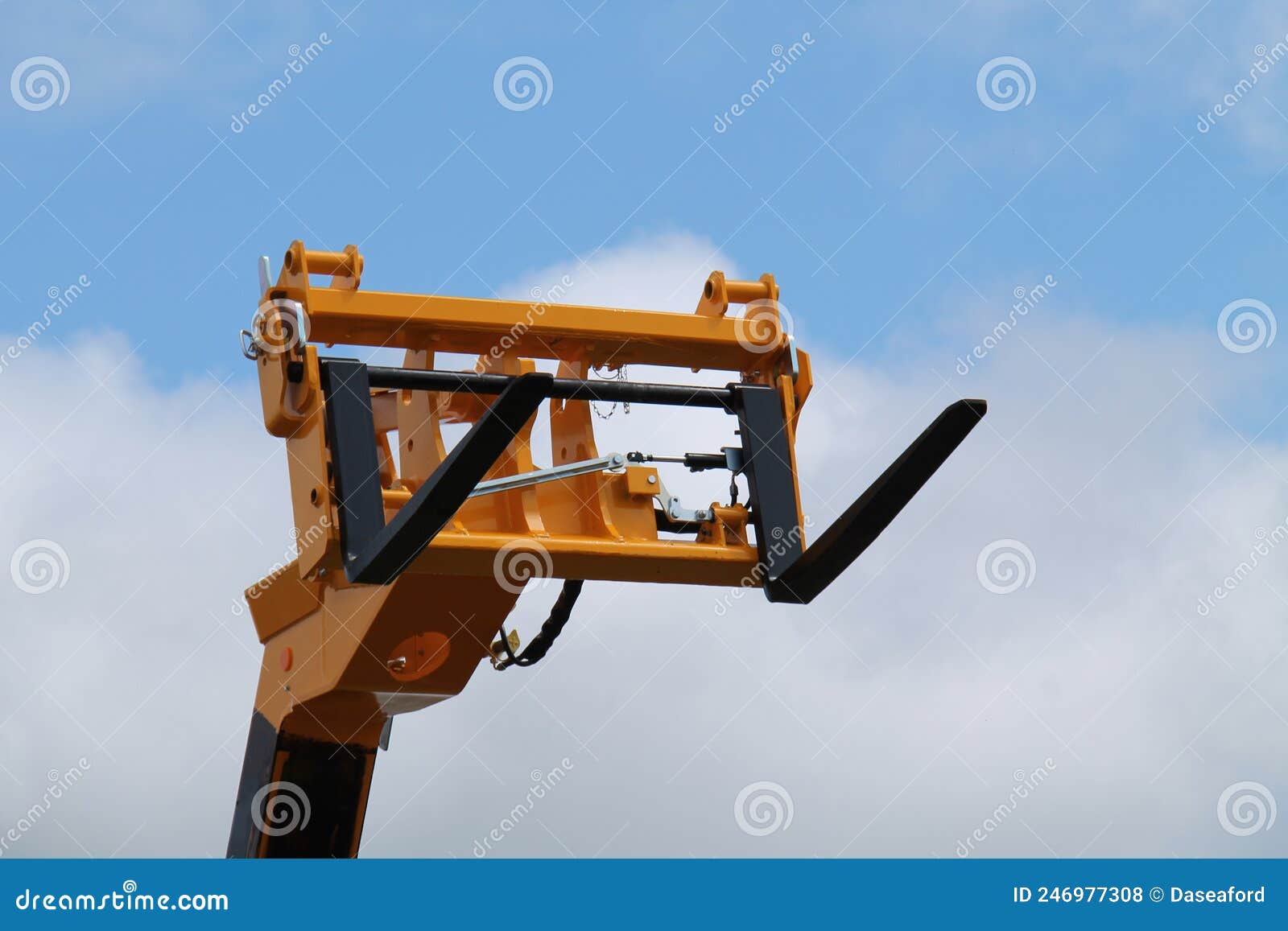 Hydraulischer Gabelstapler. Stockfoto - Bild von fahrer, ladeplatte ...