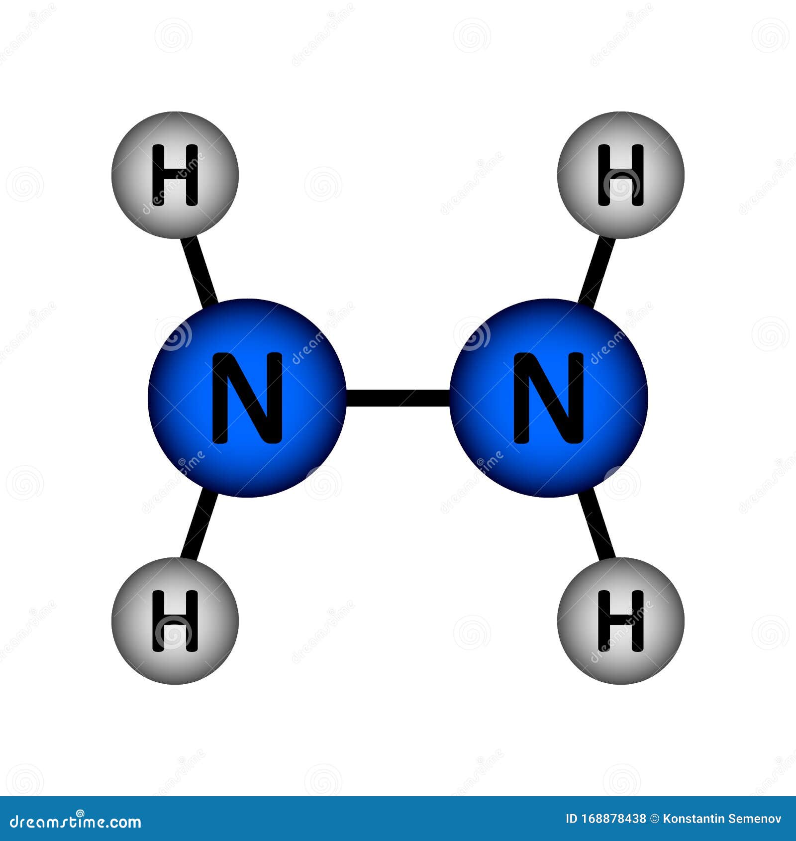 Hydrazine molecule icon stock illustration. Illustration of science ...