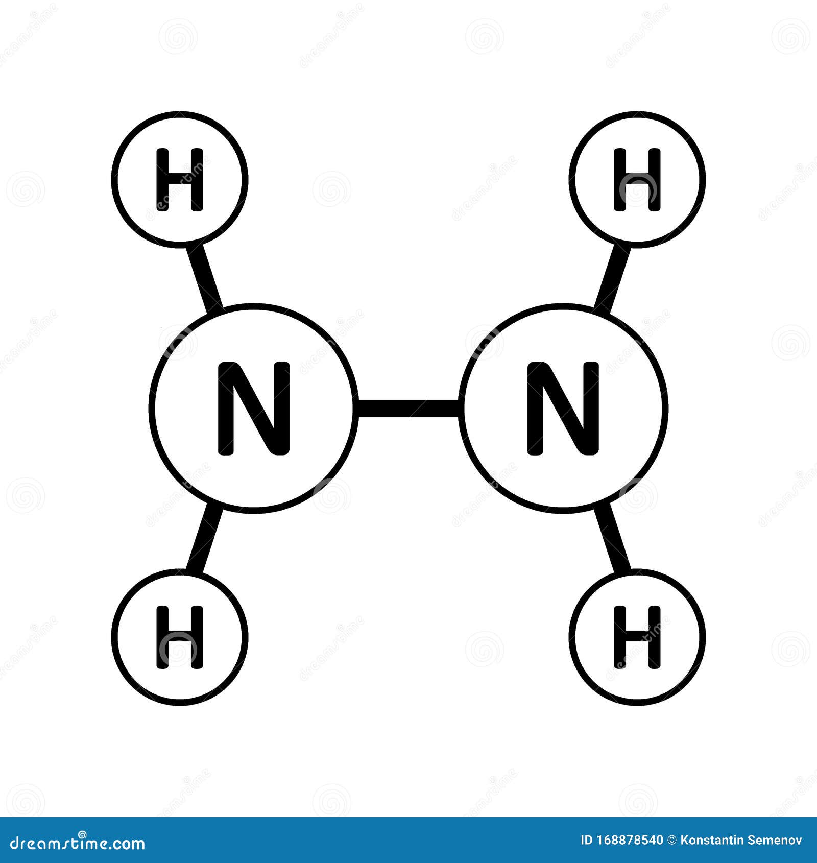 Hydrazine molecule icon stock illustration. Illustration of hydrazine ...