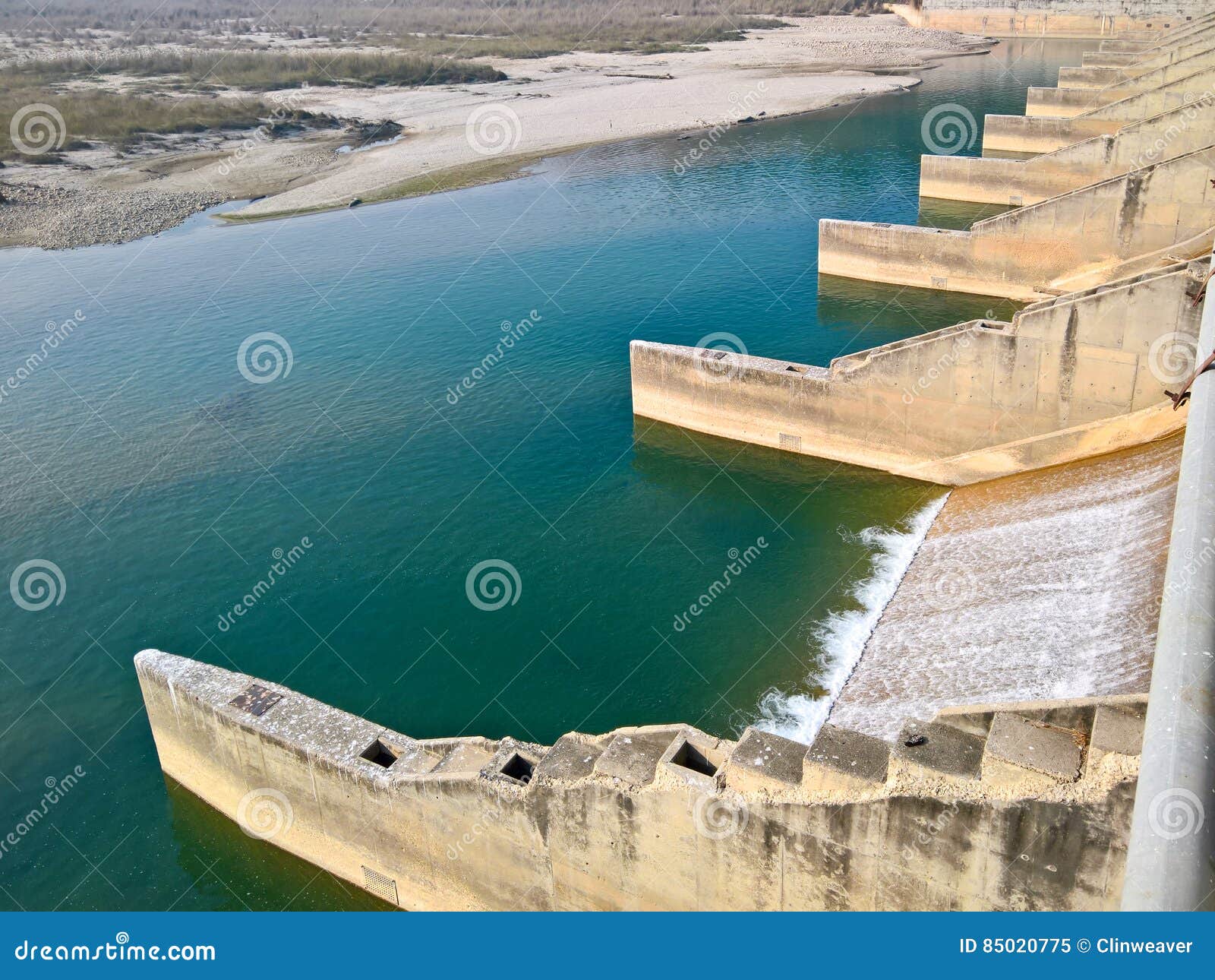 Hydro Dam stock image. Image of overflow, gate, water - 85020775