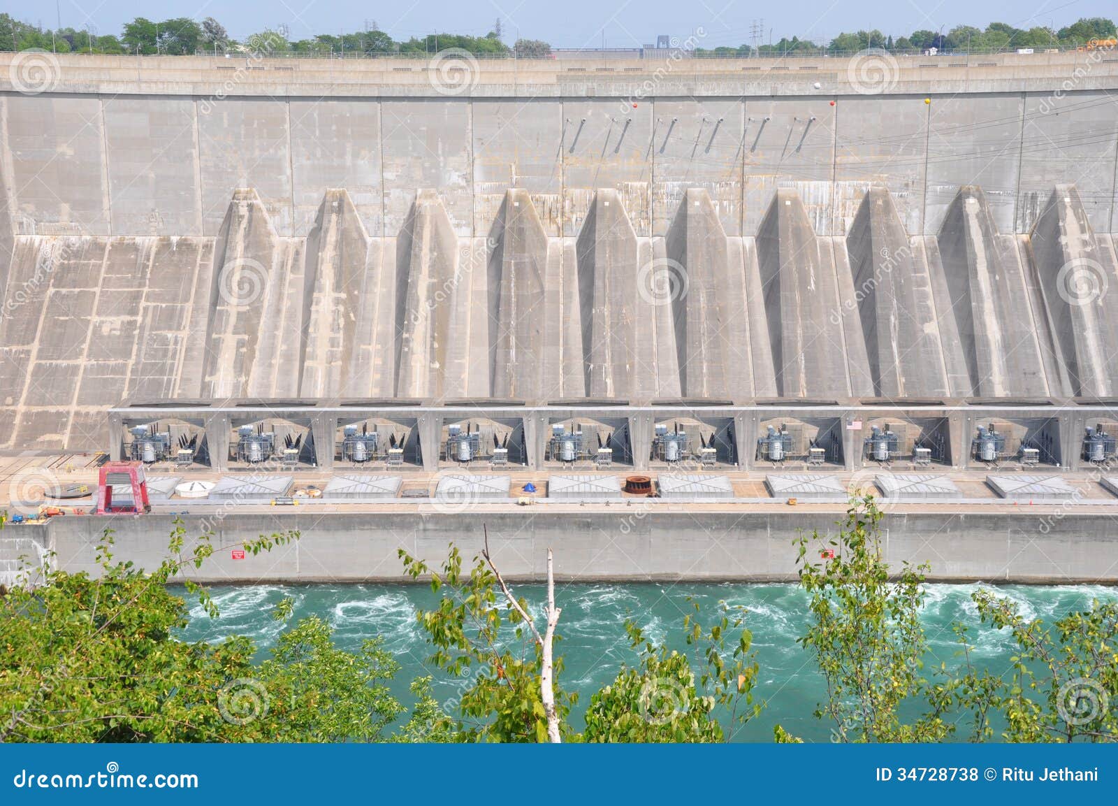 Hydro Dam at Niagara Falls stock photo. Image of generate - 34728738