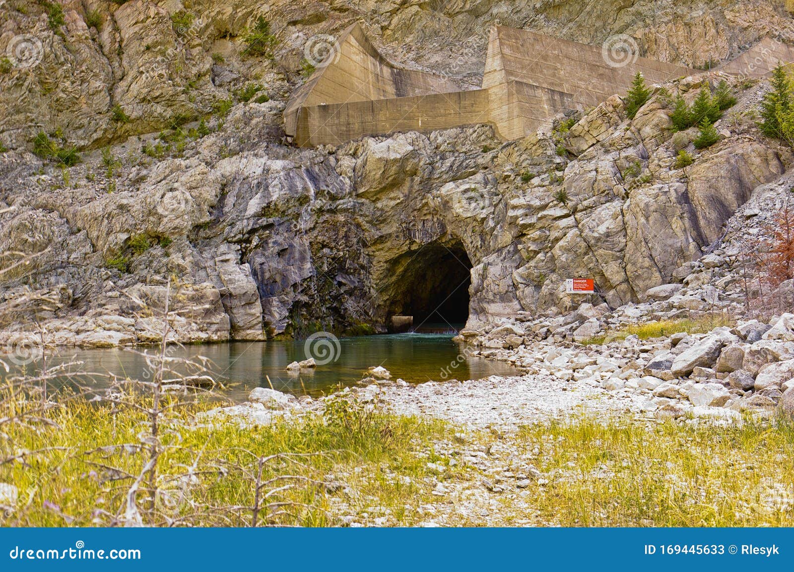 Hydro Dam Spillway and Bypass Tunnel Stock Image - Image of lake ...