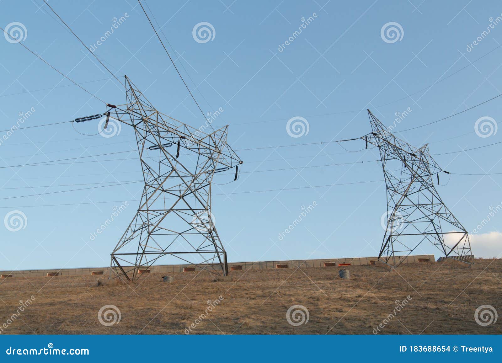 Hydro Electric Dam Hydro Towers Stock Photo - Image of cable ...